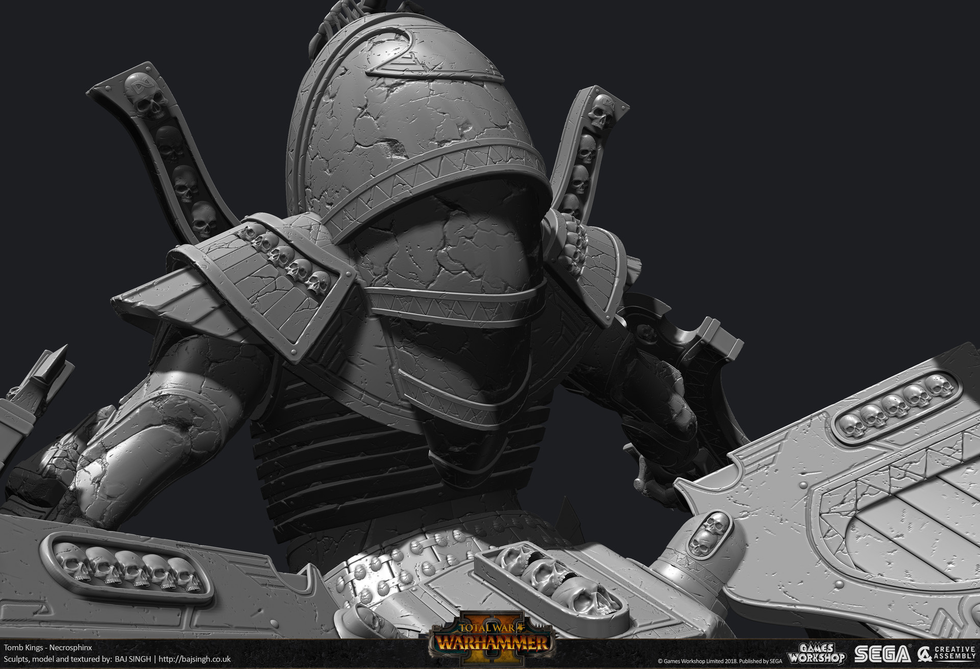 Art of Baj - "Necrosphinx": Total War: Warhammer 2 - Tomb Kings DLC.