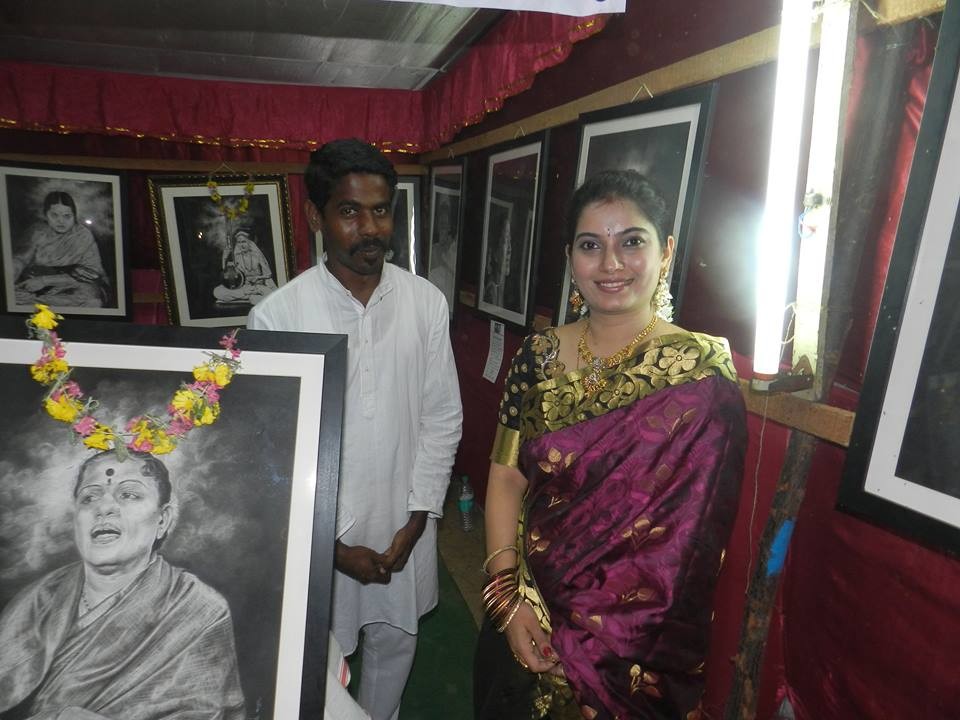 ArtStation - My Painting Exhibition Carnatic classical Singer Mahanadhi ...