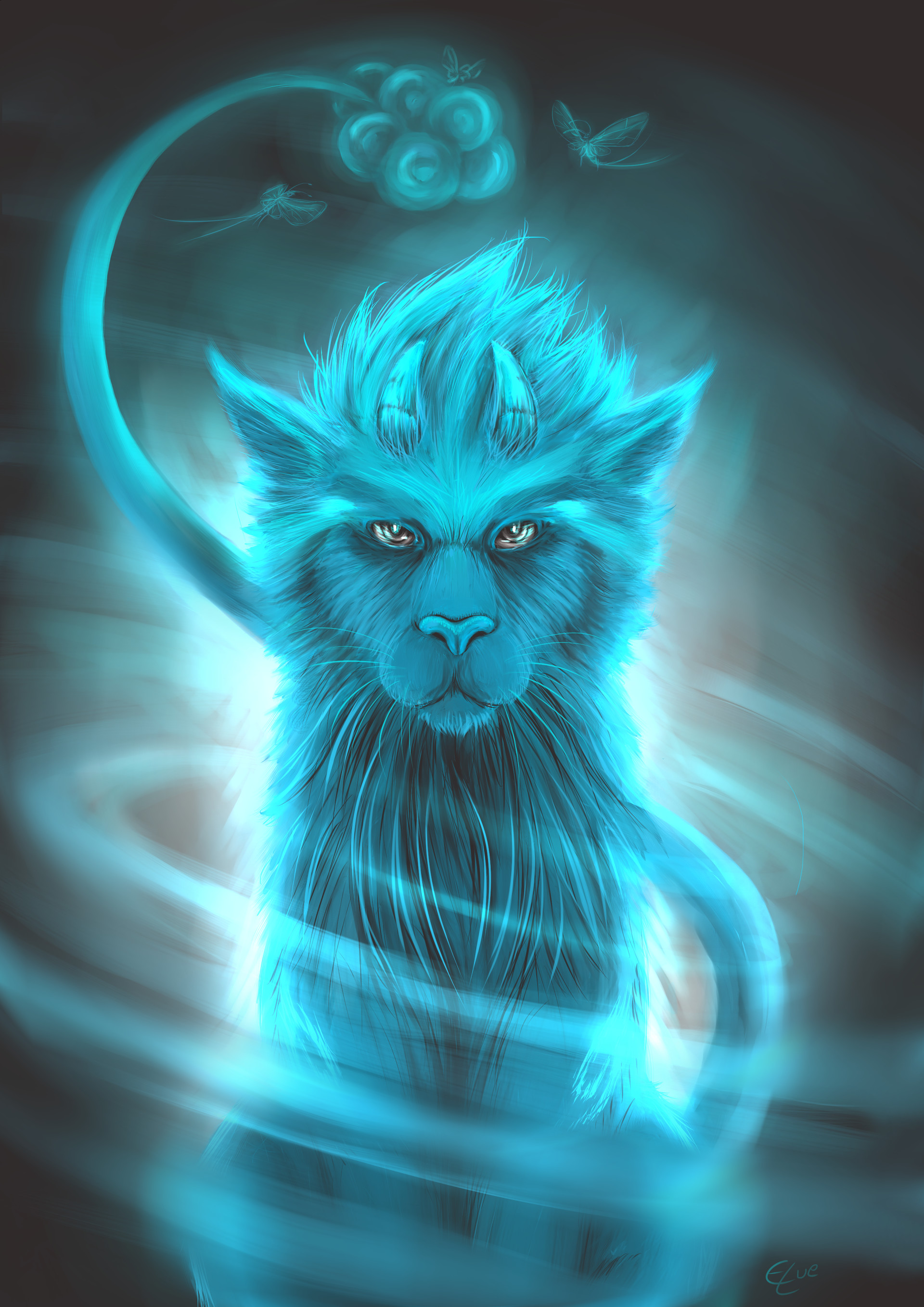 ArtStation - Blue Creature Felin, ElueTime