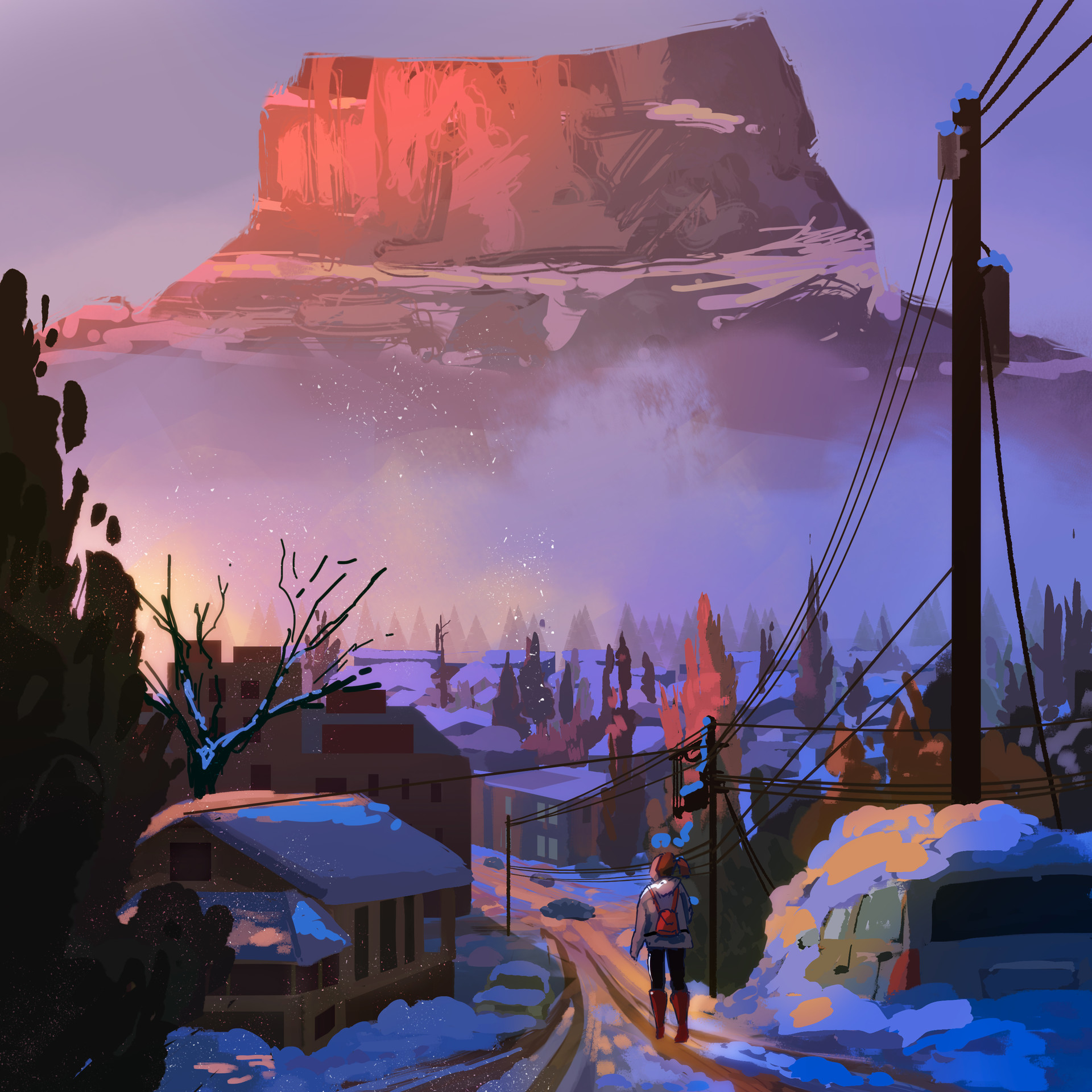 ArtStation - Snow Covered Town