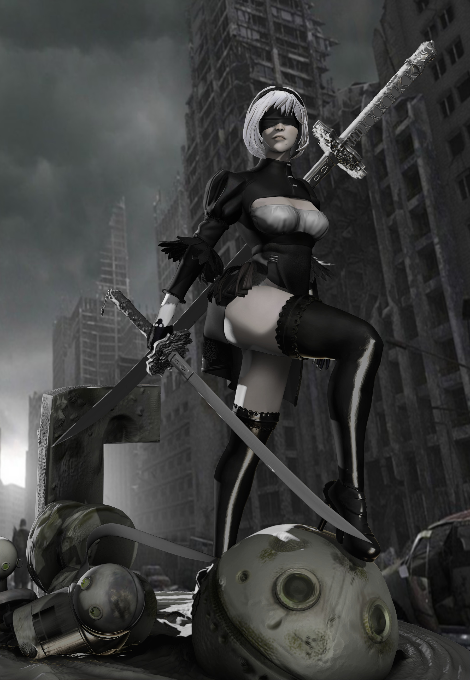 ArtStation - NIER AUTOMATA 2B FAN ART