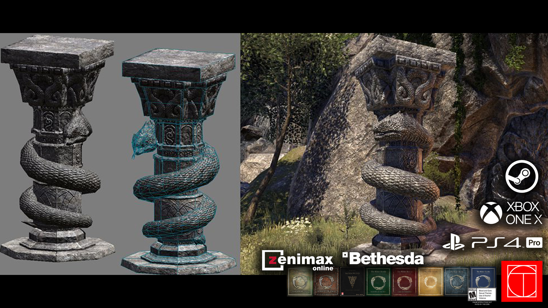 ArtStation - The Elder Scrolls Online Craglorn snake pillar