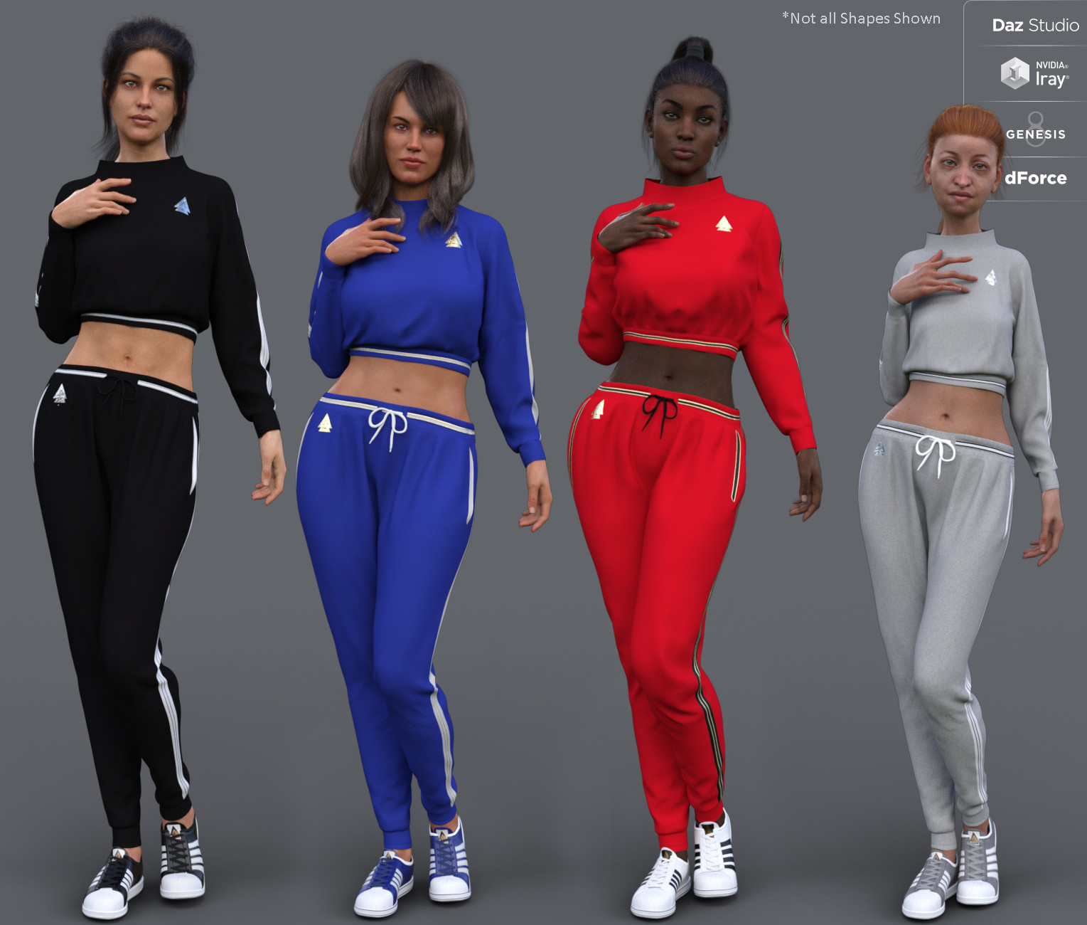 Lisa Nikisatez - Sporty Babe Outfit for Genesis 8 Females