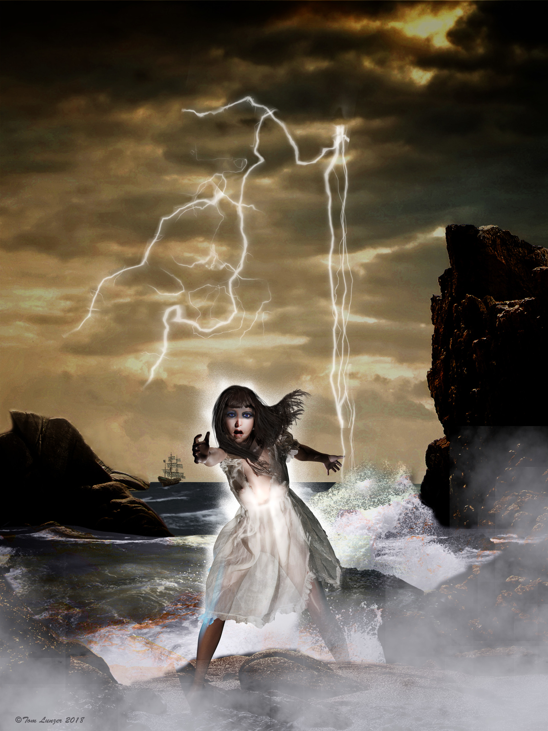 ArtStation - Ghost on the Beach