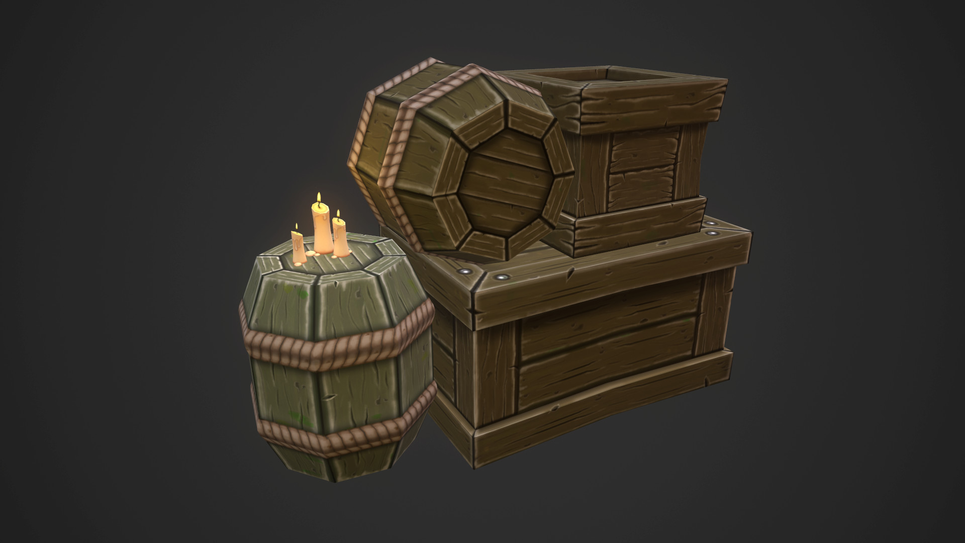 ArtStation - Wooden Prop - Mini Scene