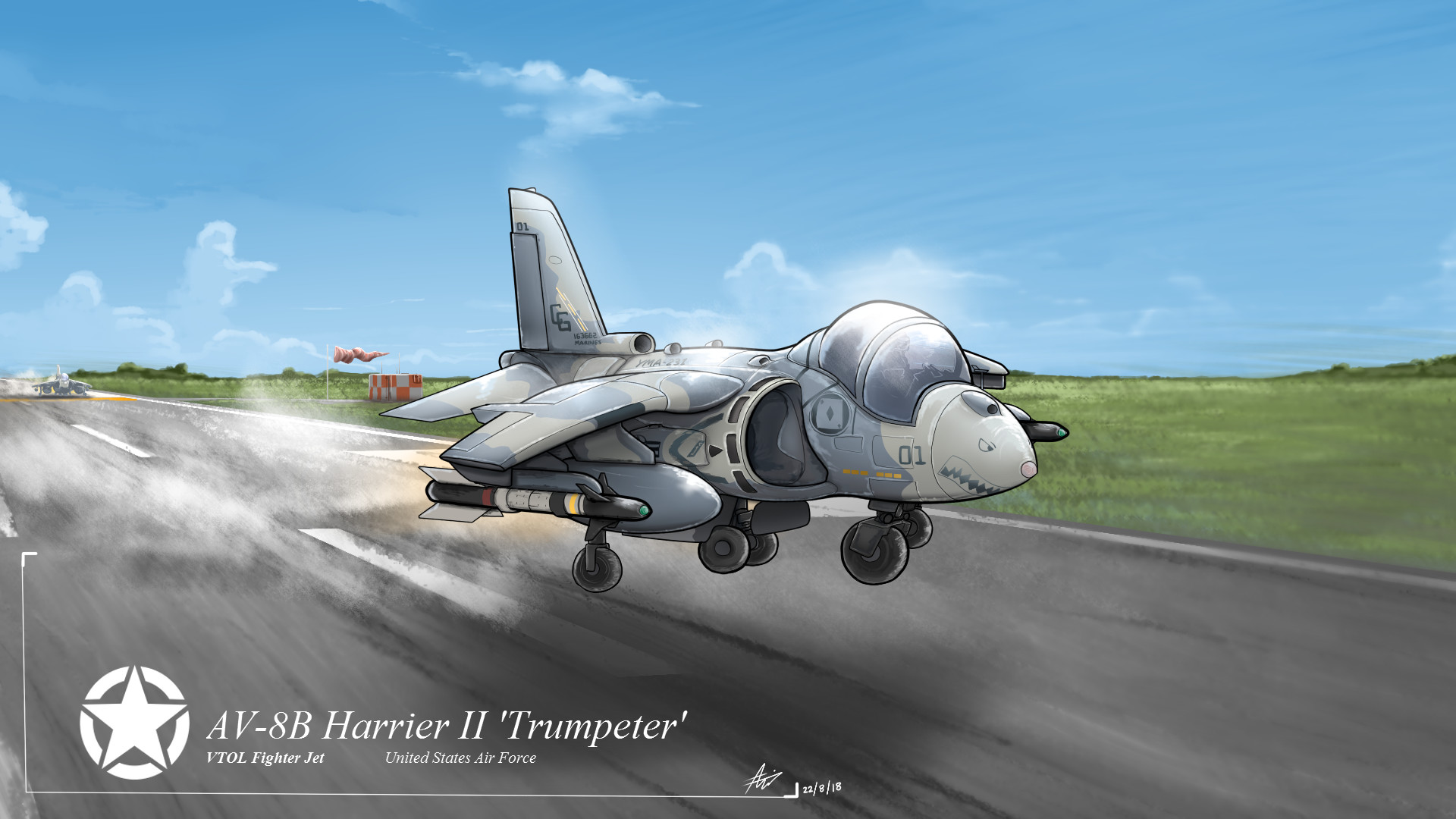 ArtStation - [ Chibi Vehicles ] AV-8B Harrier II