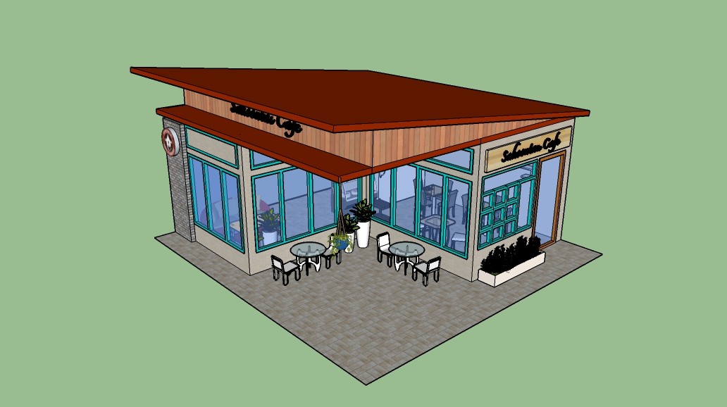 Sittikorn kanama - Cafe Design by SketchUp