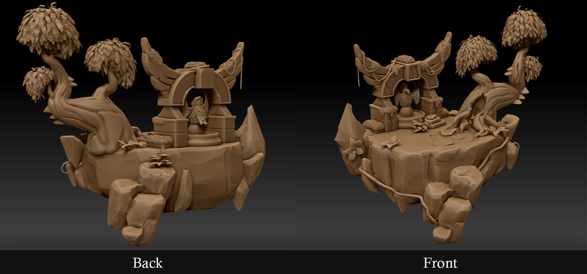 ArtStation - Stylized Floating Island