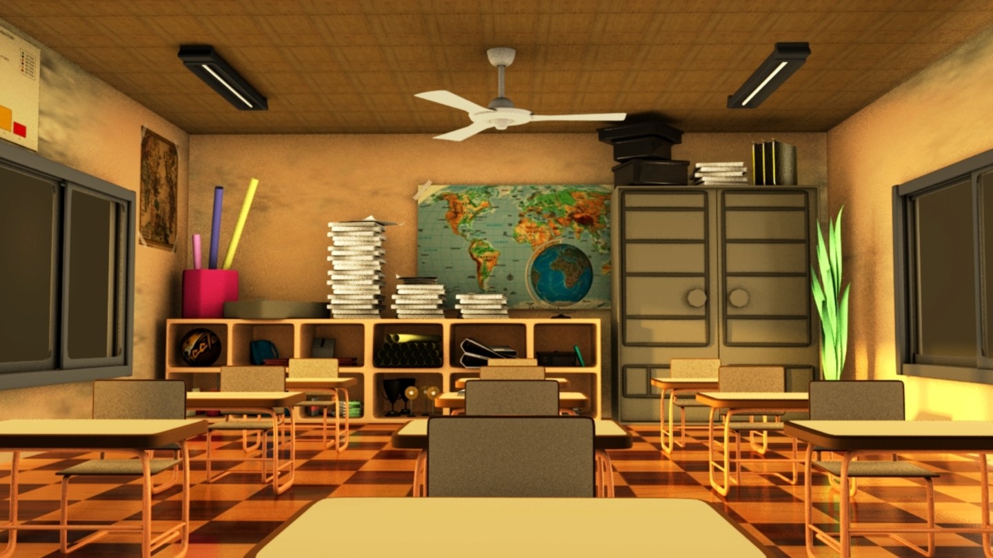 ArtStation - 3D classroom model.....!!!!!!
