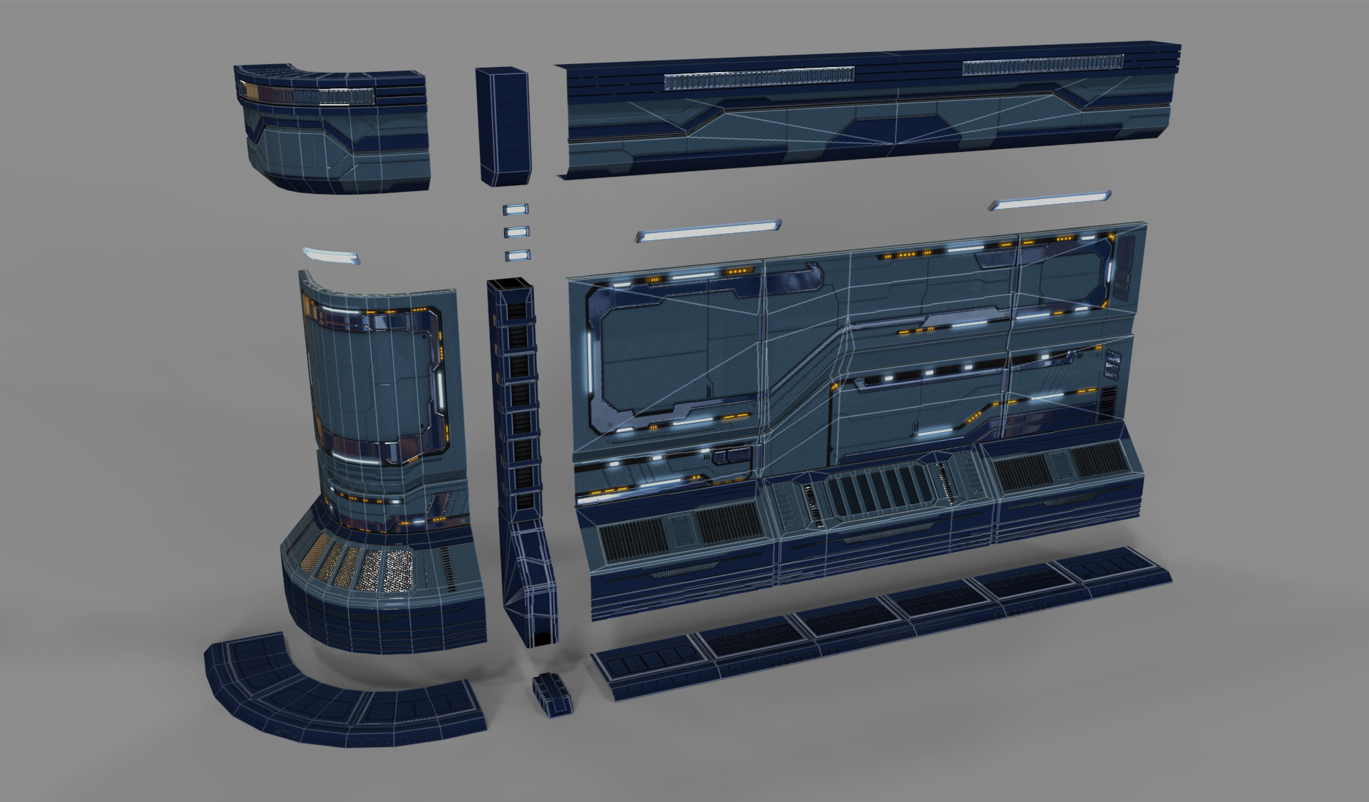 ArtStation - Sci Fi Wall (Trim)