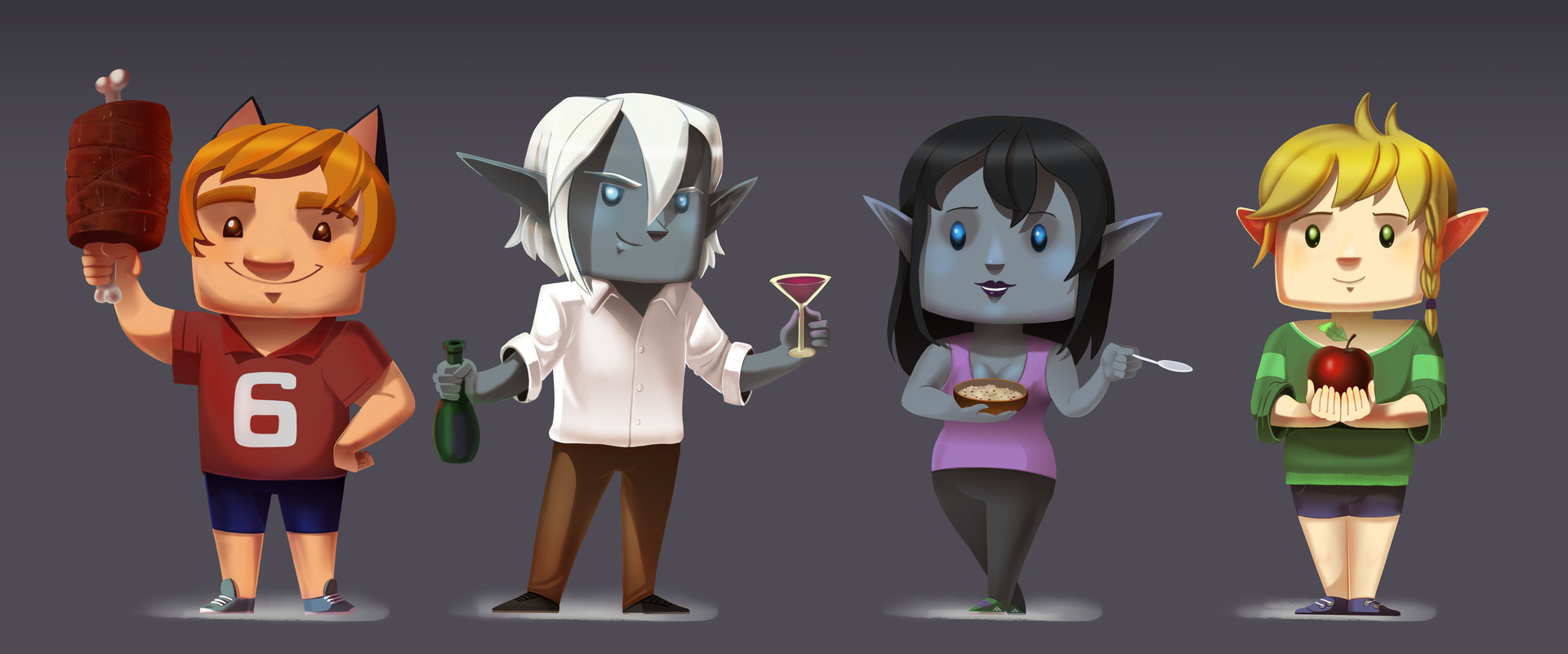 ArtStation - Characters with food