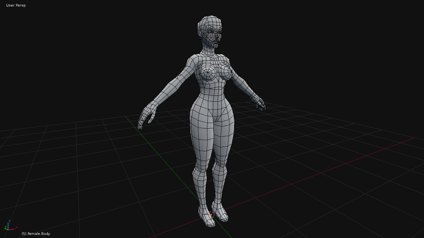 Andrew Chacon - Low-Poly Female Base Mesh