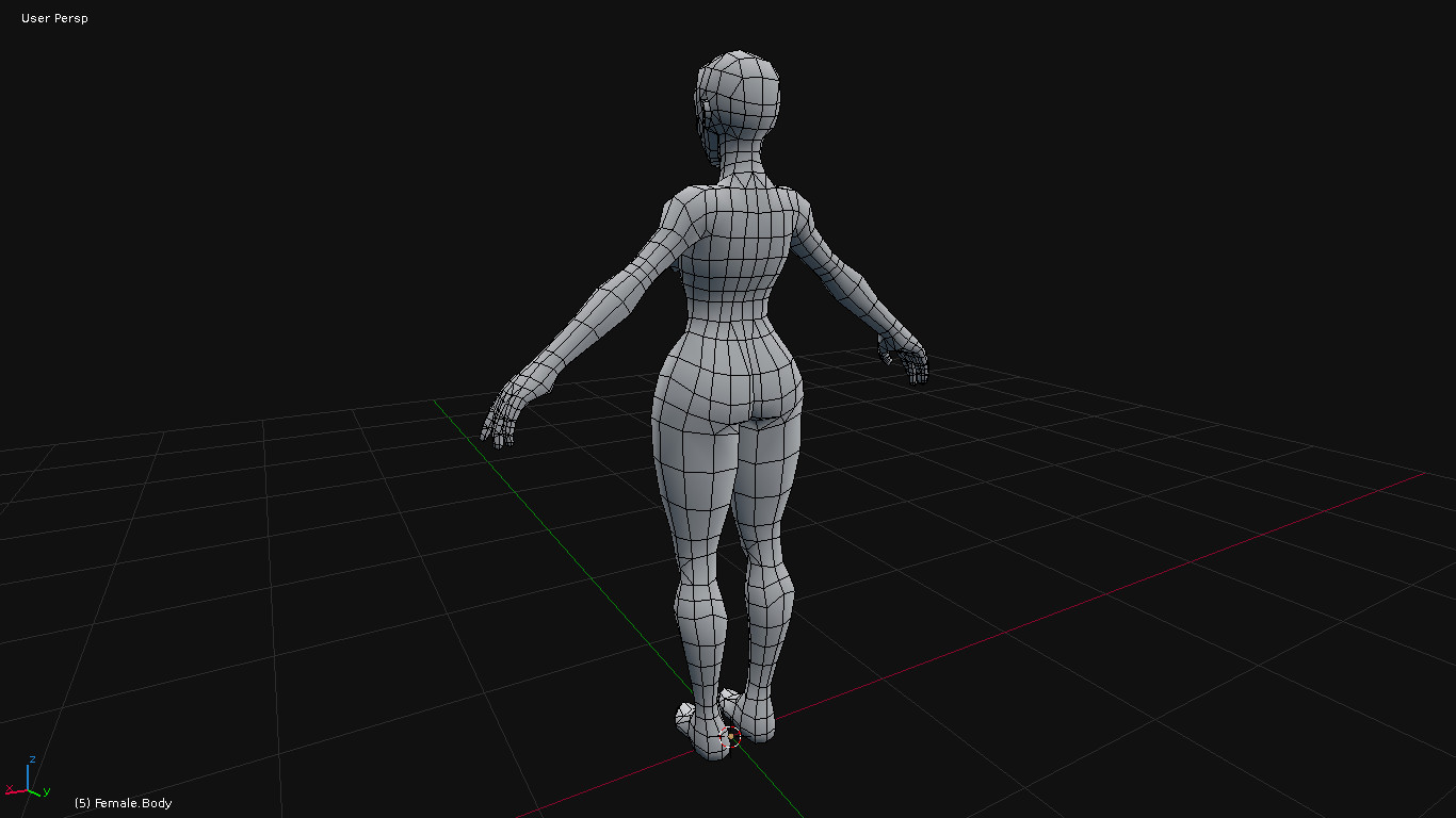 Andrew Chacon - Low-Poly Female Base Mesh