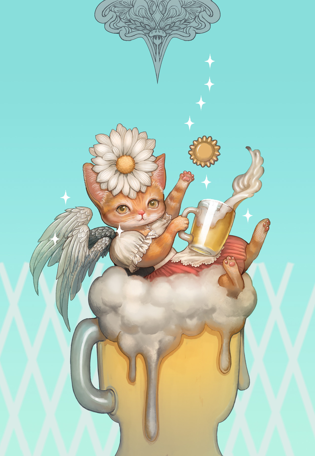 ArtStation - Hanafuda: Chrysanthemum