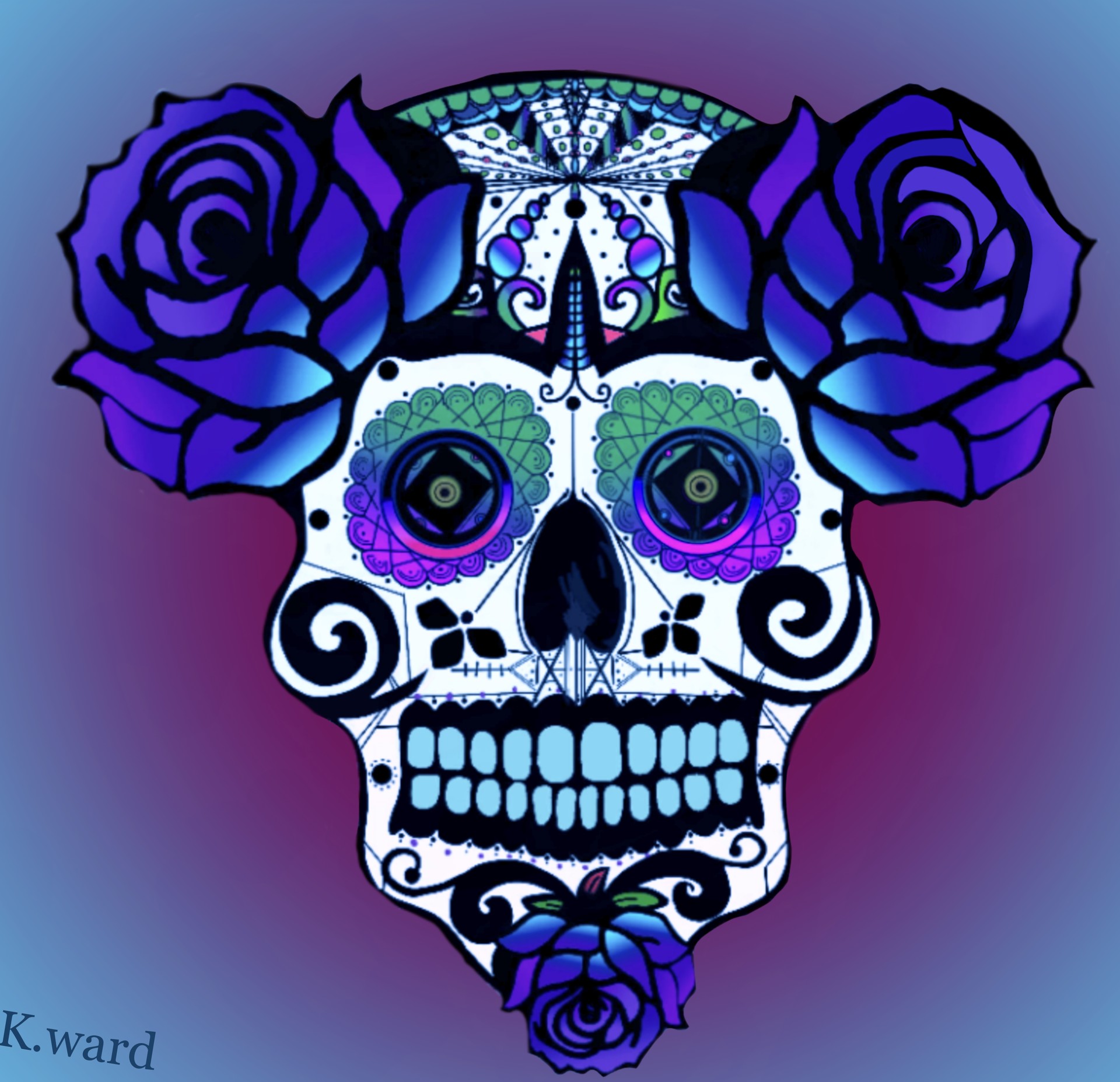 ArtStation - Skull. T-shirt print design