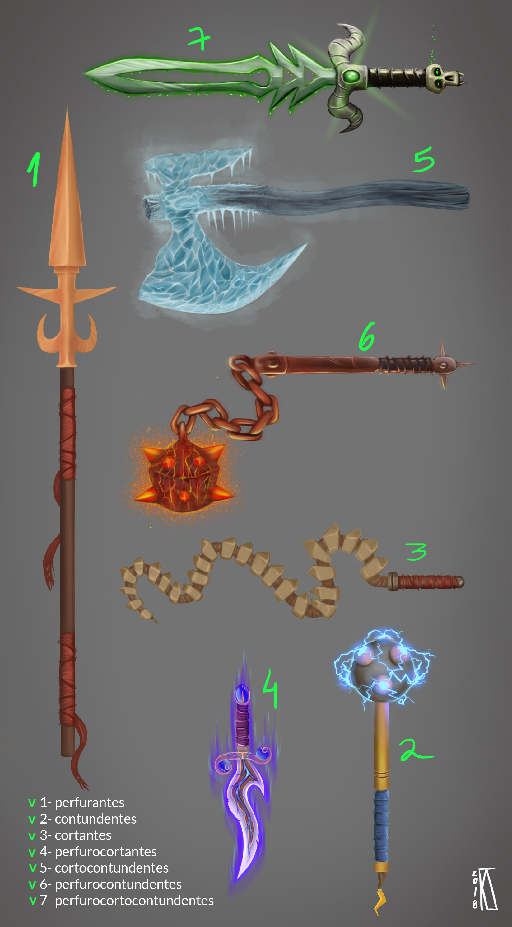 ArtStation - Magic weapons, Ricardo Simas