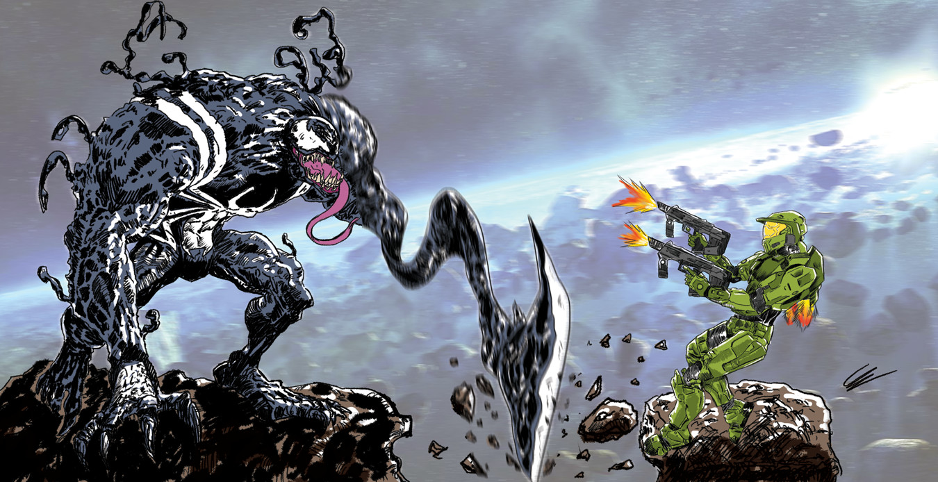 ArtStation - Venom Vs Masterchief