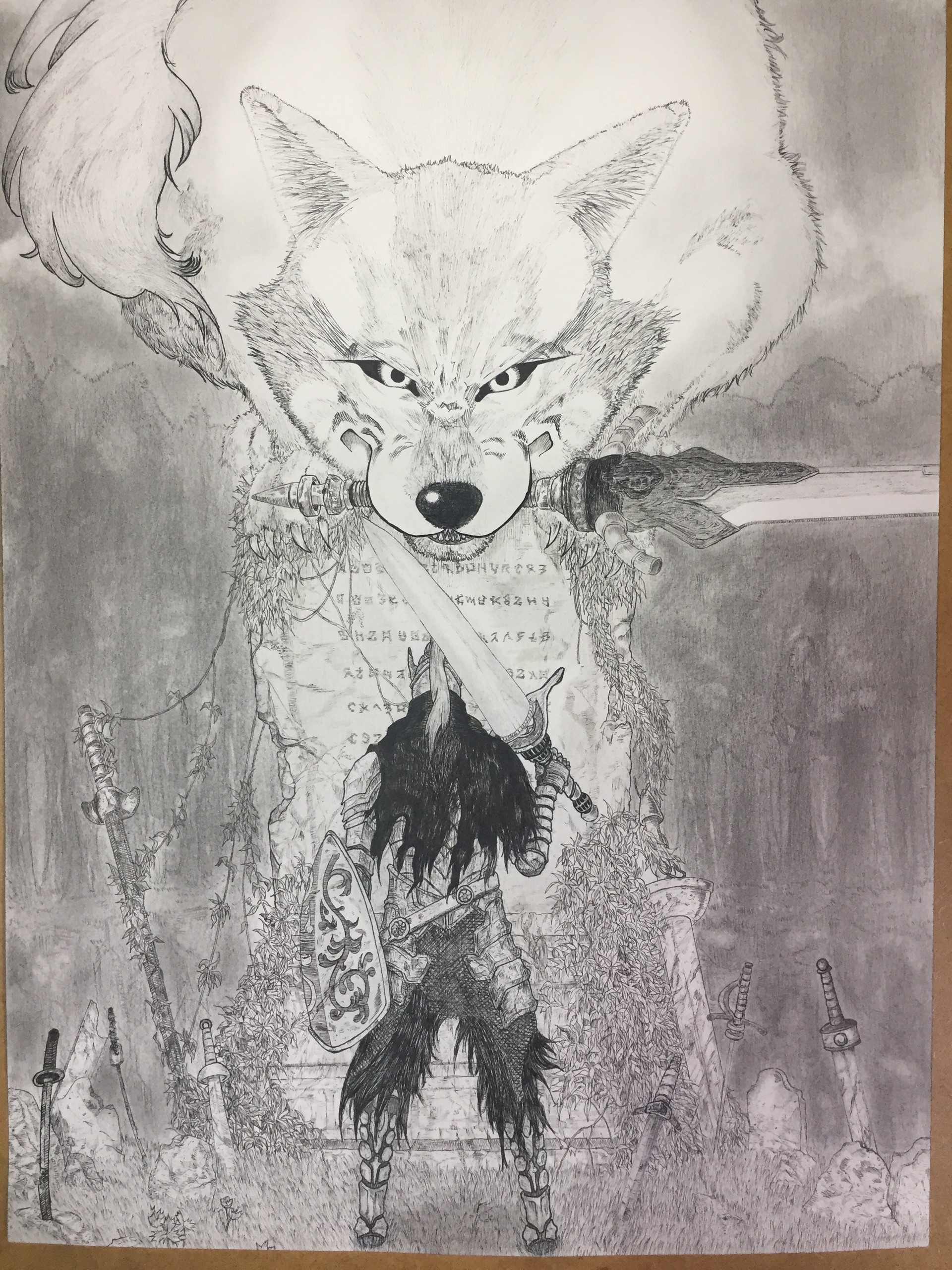 ArtStation - Dark Souls - Main character and Sif (comission)