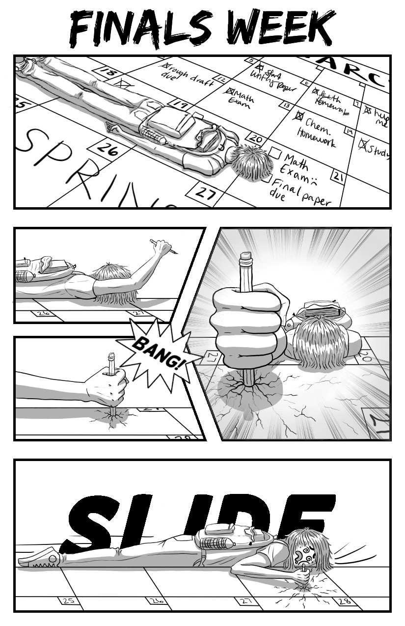 Mariah Hall - Finals week comic