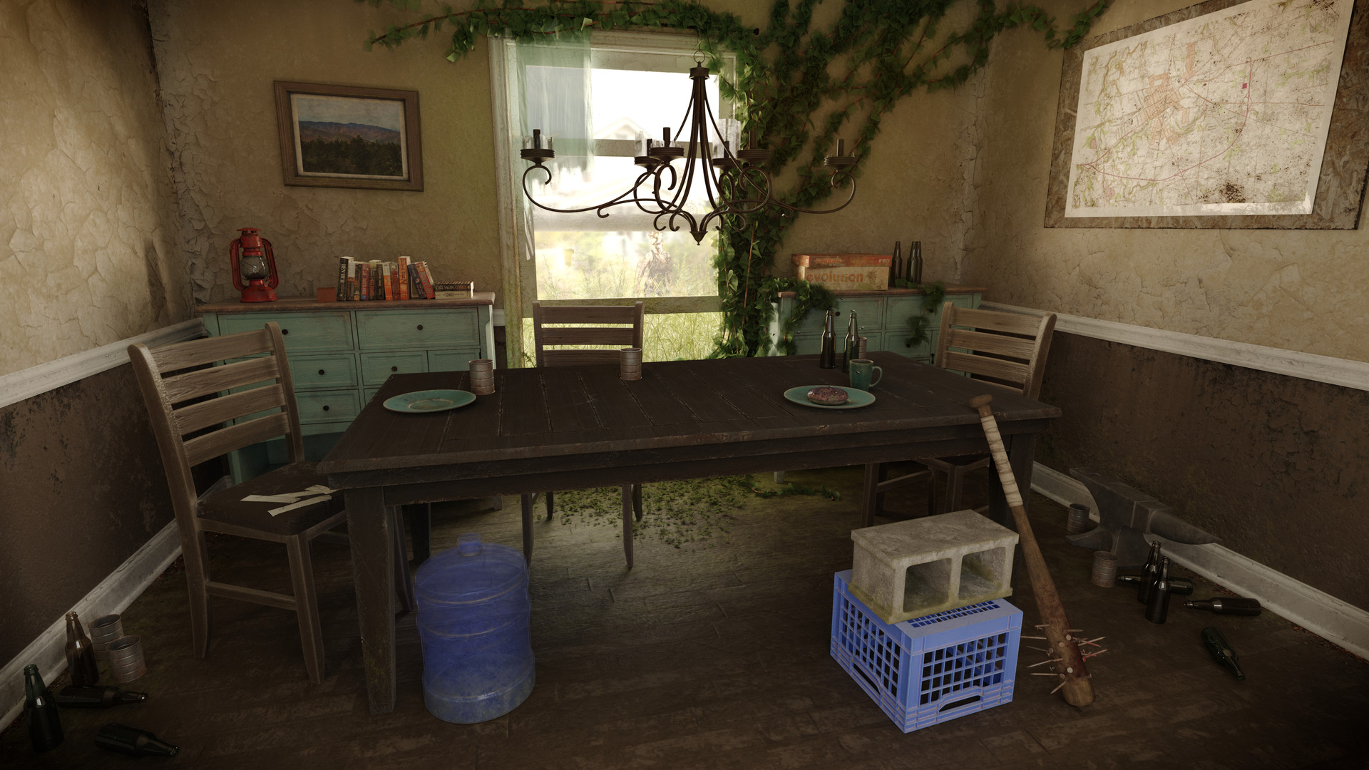 ArtStation - Post-Apocalyptic Dining Room inspired by The Last of Us