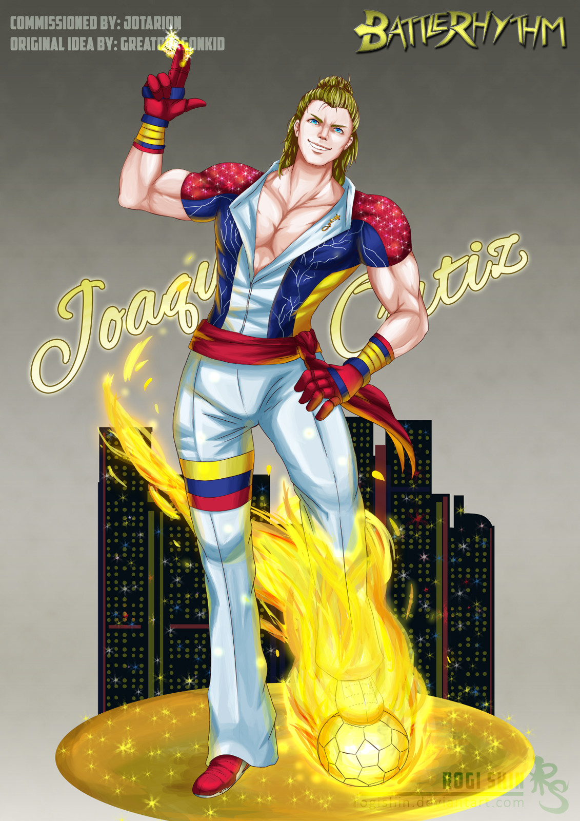 Rogi Shin - Commission 03 - Joaquin Ortiz, the Colombian Spirit!