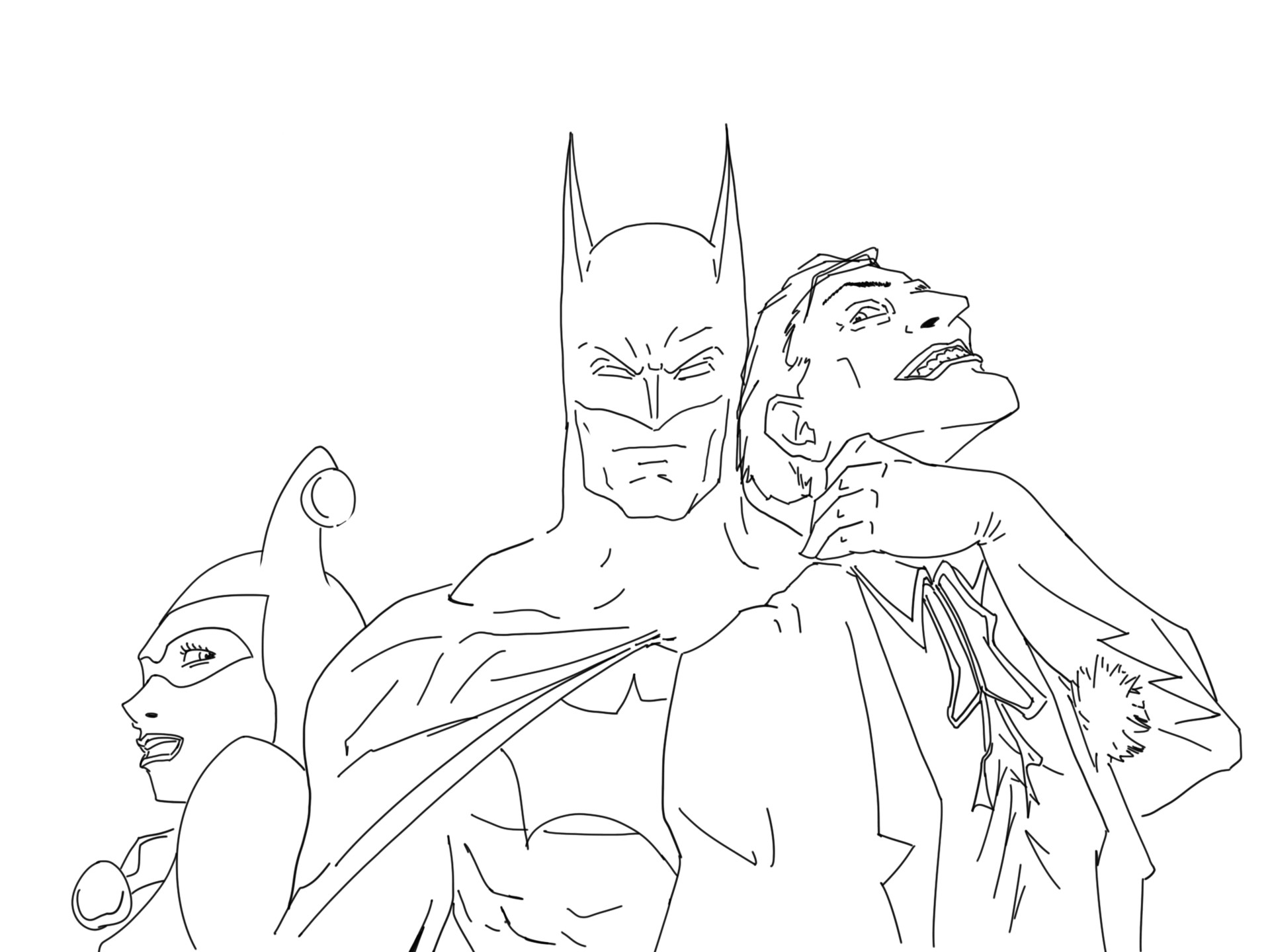 batman harley quinn coloring pages