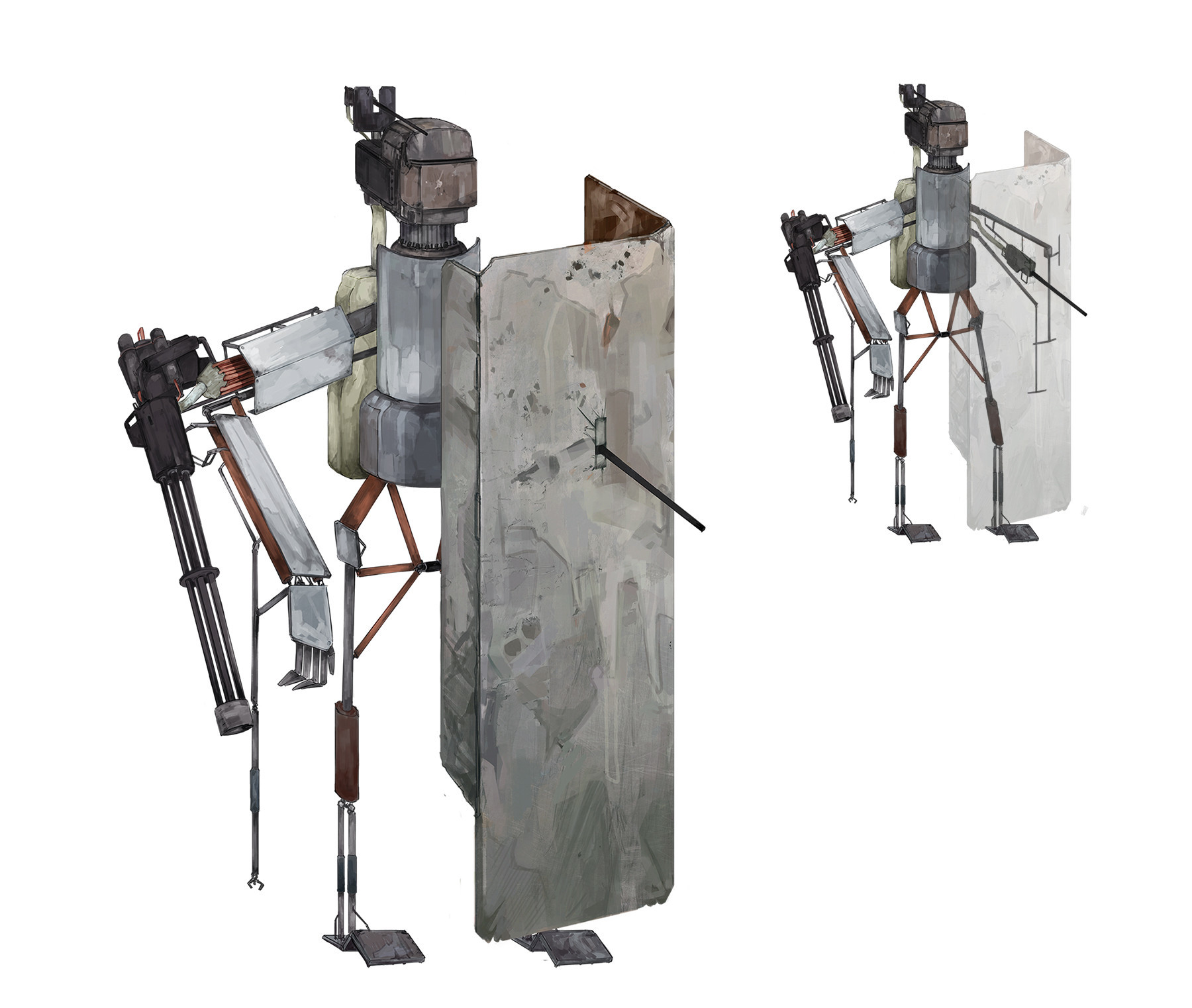 Ibraheem S - Post war mech designs with support units.
