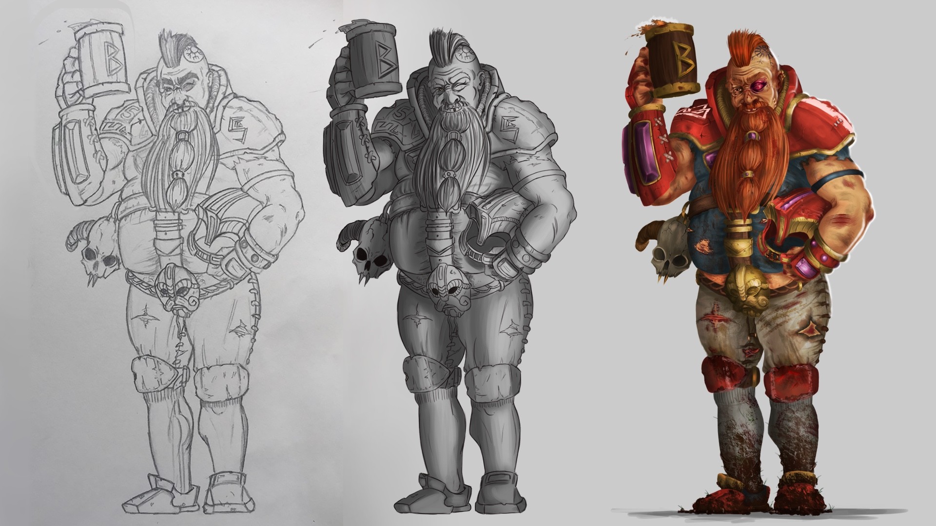 ArtStation - BloodBowl Dwarf