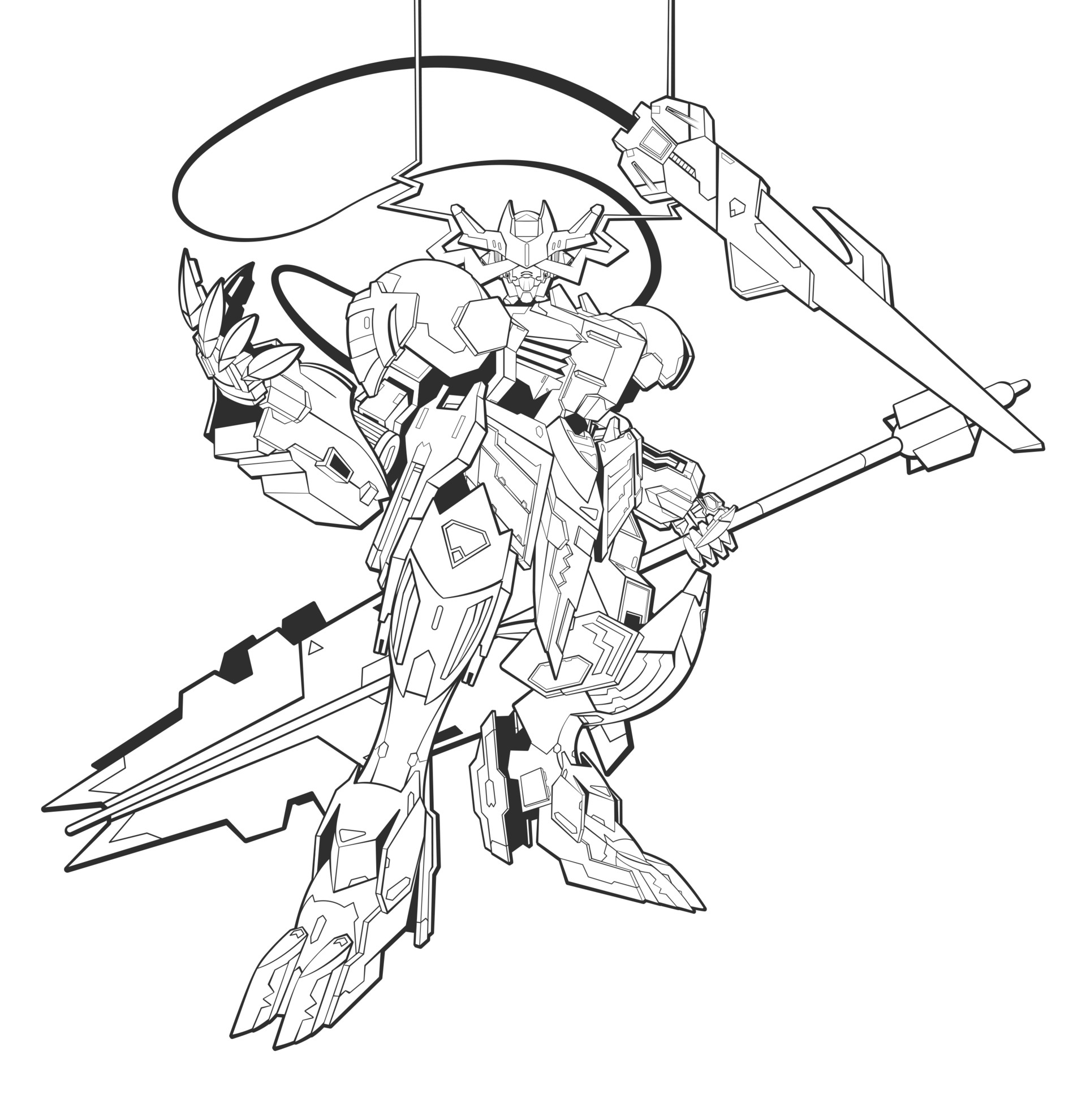 gundam barbatos coloring pages