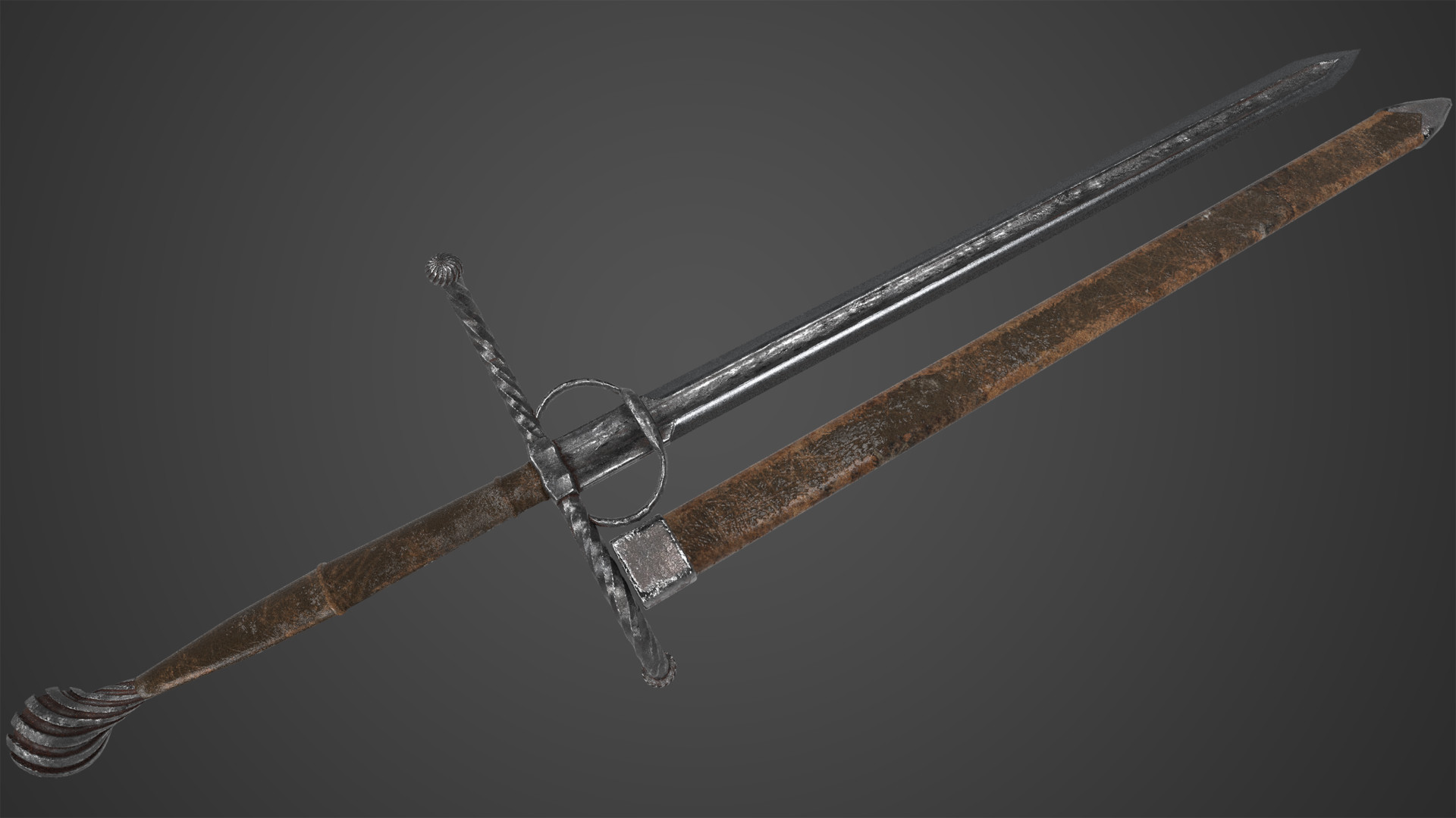 ArtStation - Sword with Twisted Guard