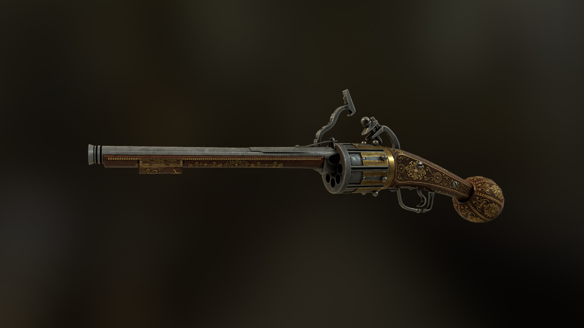 Denis Gricuk - 3D Model. Revolver - 1597