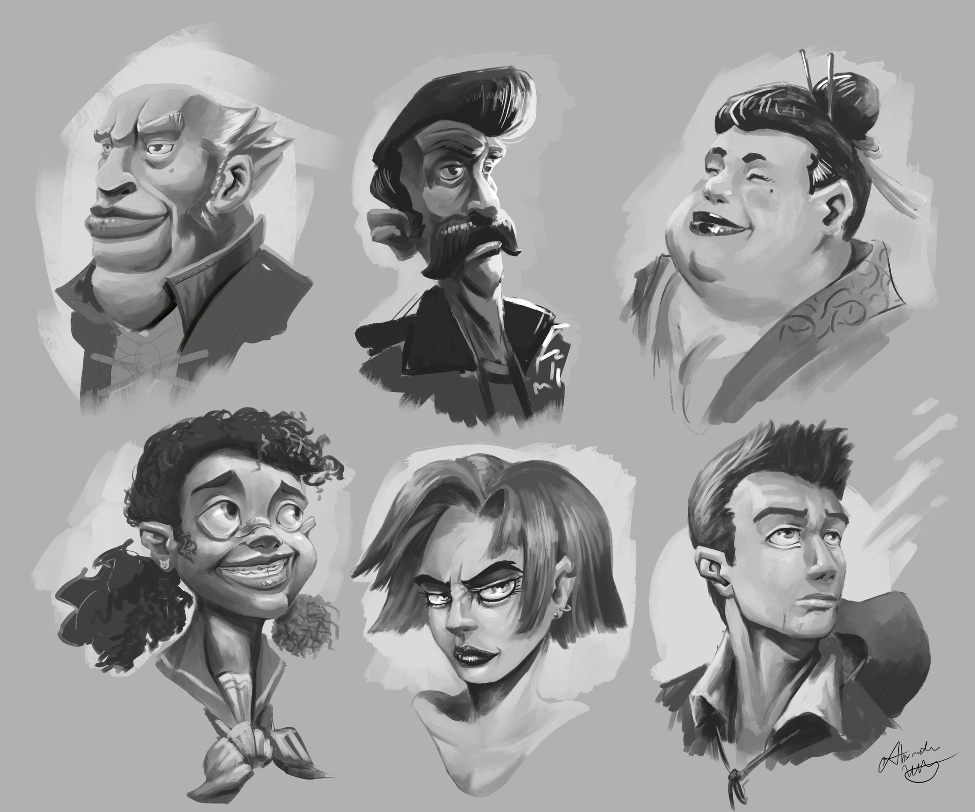 ArtStation - Stylized character heads 2018 01