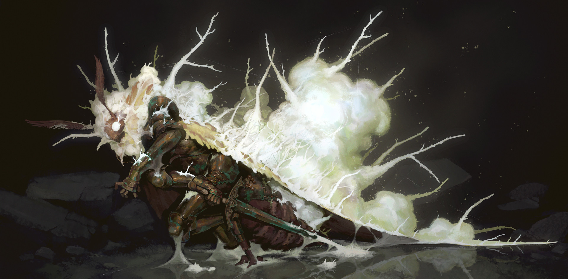 ArtStation - Parasitized Moth Warrior