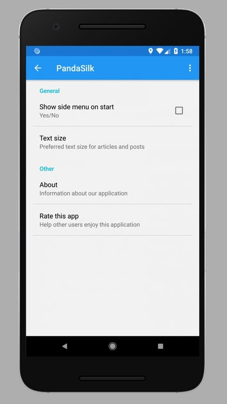 Elizabeth Bynum - Panda Silk Android App UI
