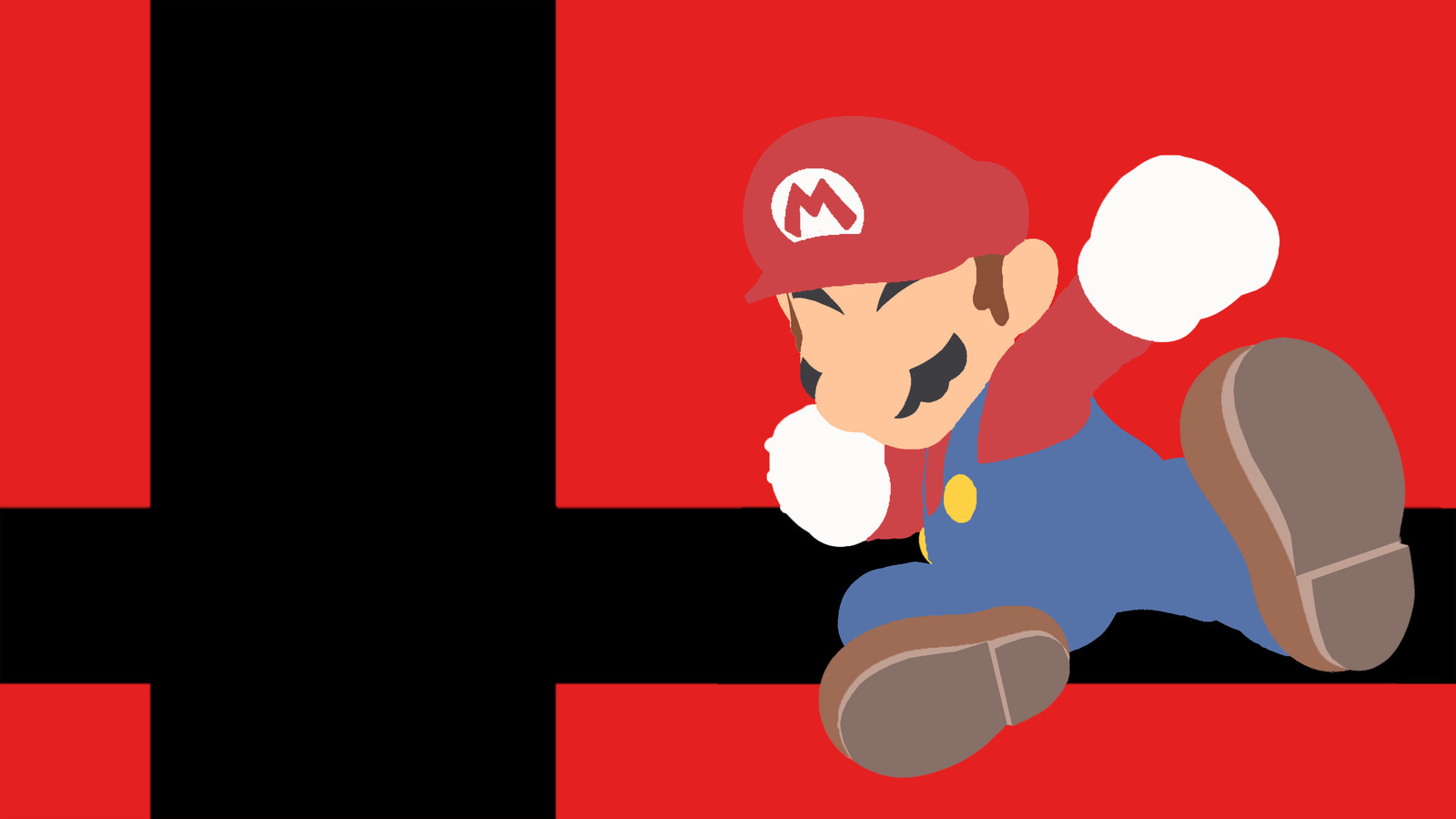 Alex Gesti - Super Smash Bros Ultimate Wallpaper - Mario Minimalist