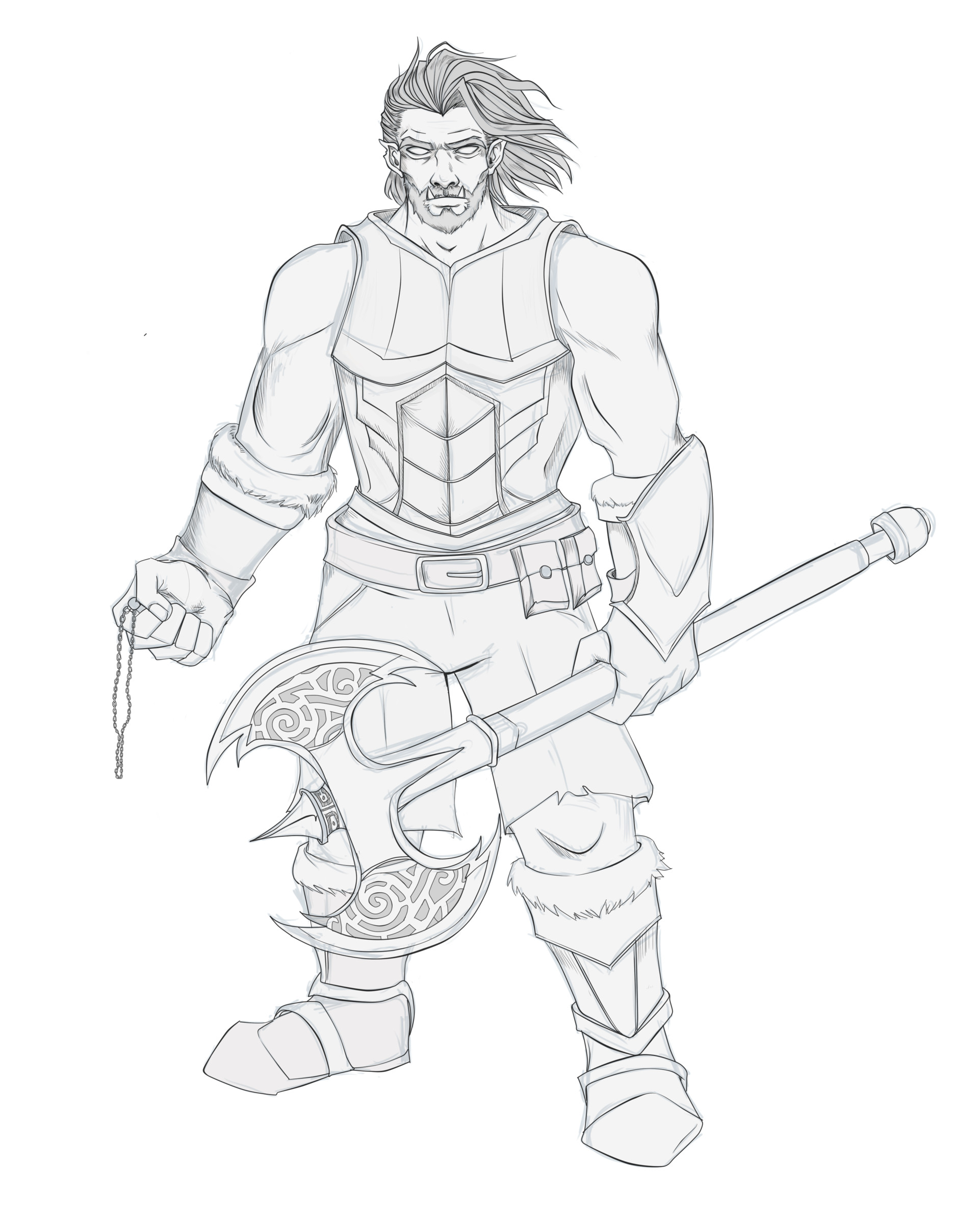 how to draw half orcs