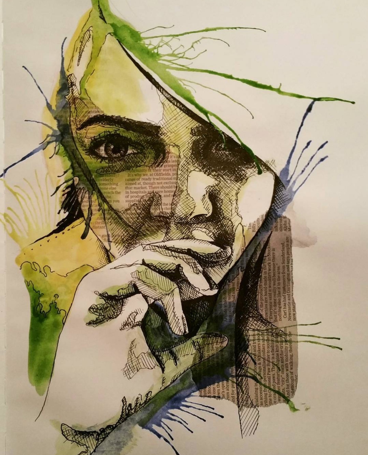 ArtStation - Ink and fineliner portraits