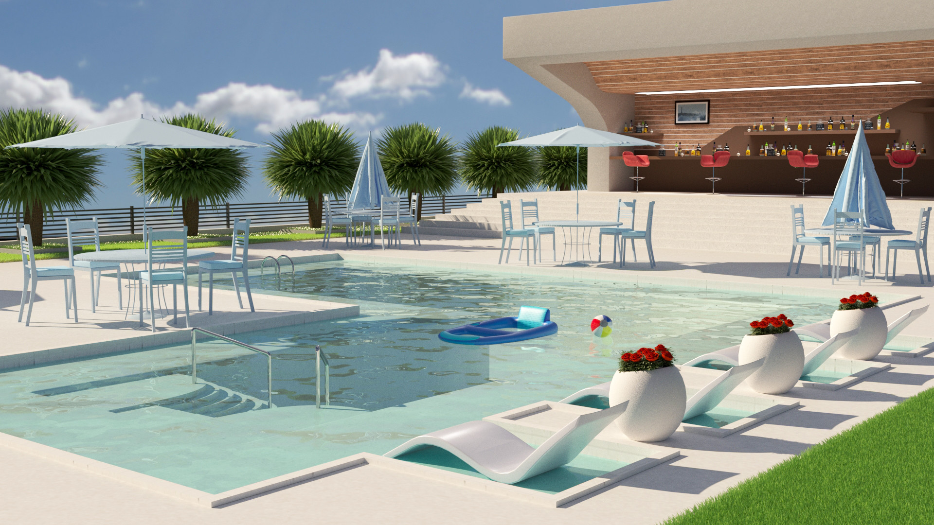 ArtStation - Exterior Design Poolside