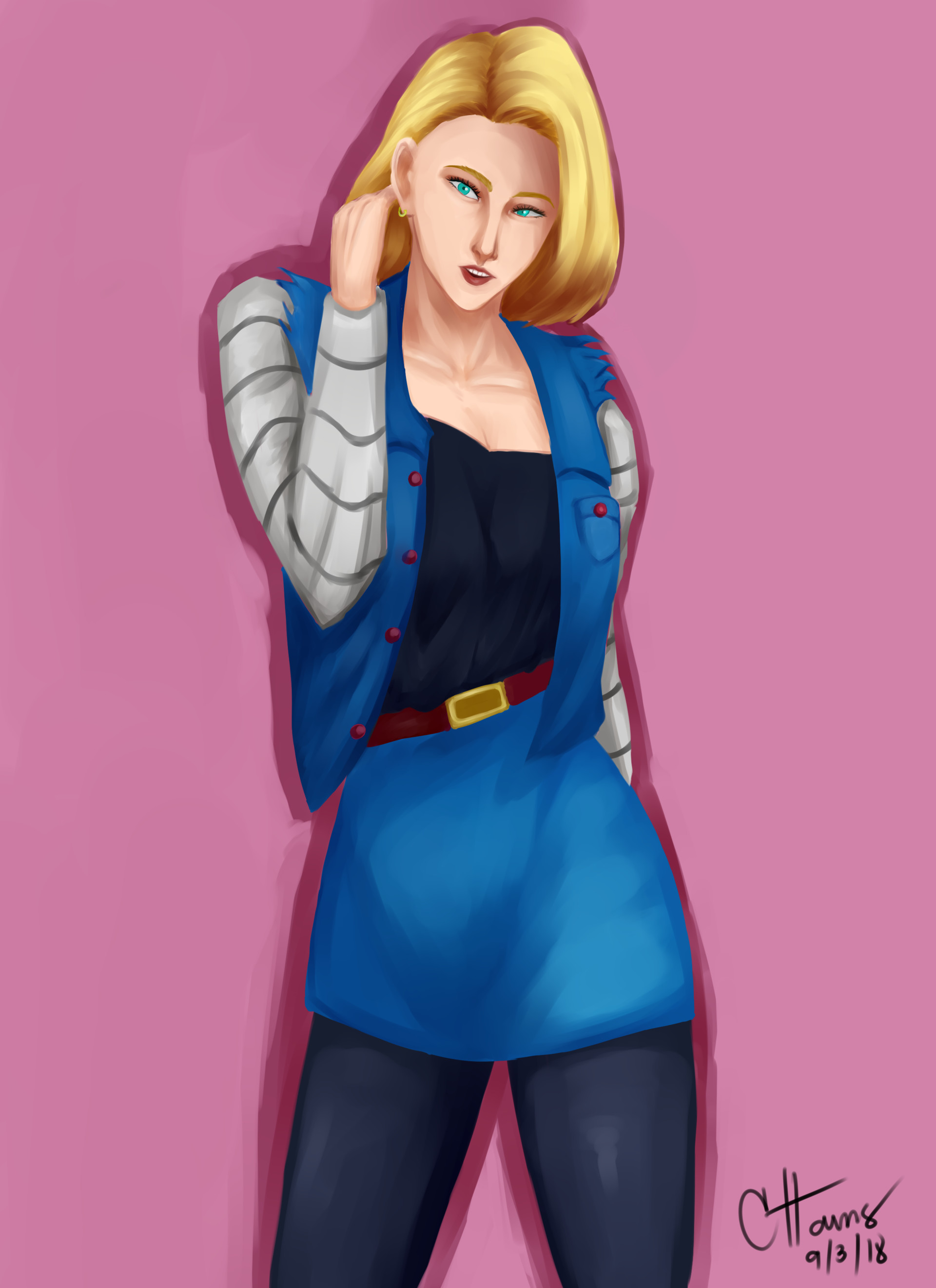ArtStation - Android 18 fanart.