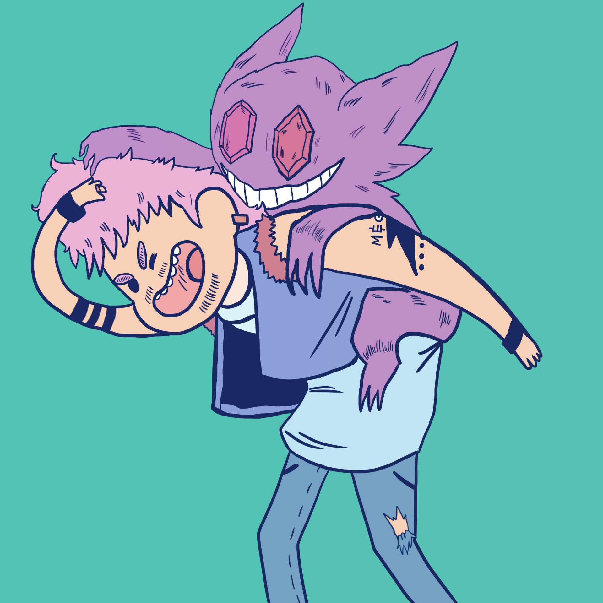 ArtStation - Sableye and trainer