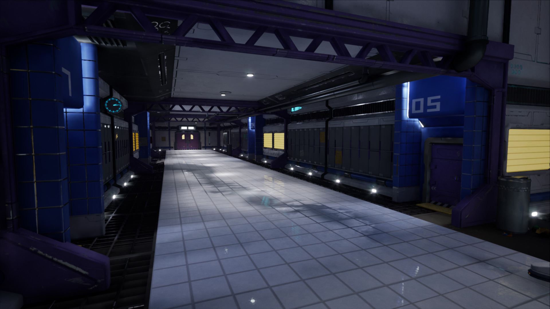 ArtStation - VR Sci-Fi High School Hallway