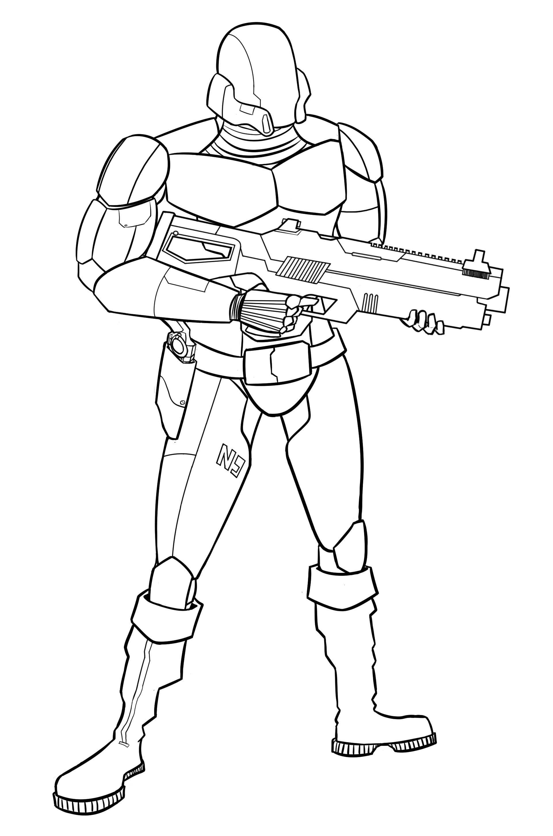 how to draw cyberpunk armor