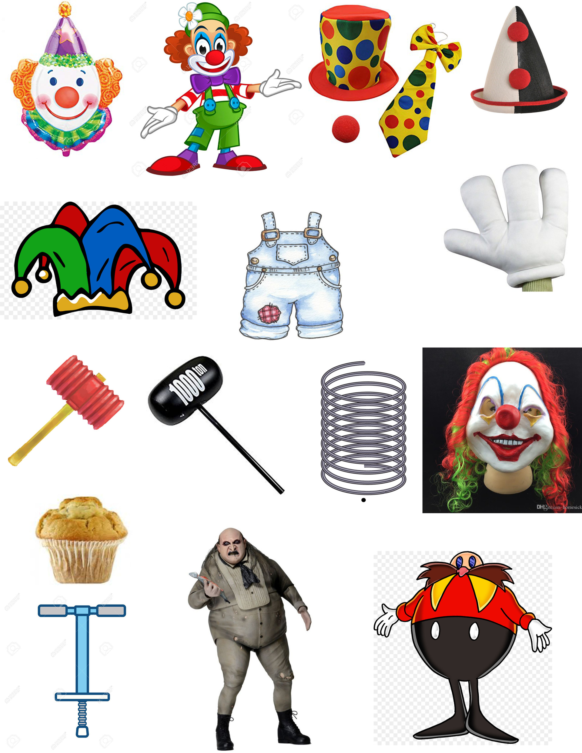 ArtStation - Assignment 1 - References and Silhouettes - Pogo Clown ...