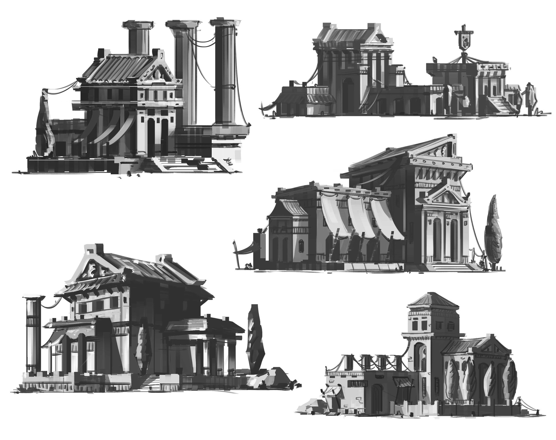ArtStation - Architecture Sketches (Ancient Greece)