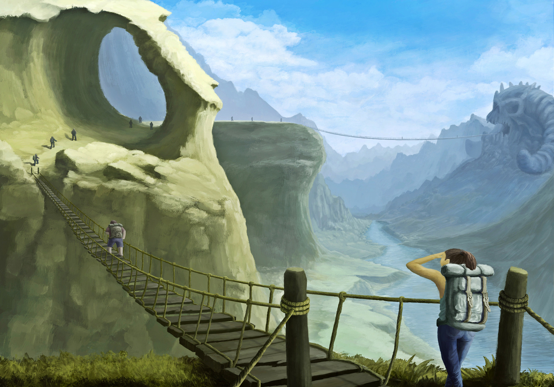 ArtStation - scull cave