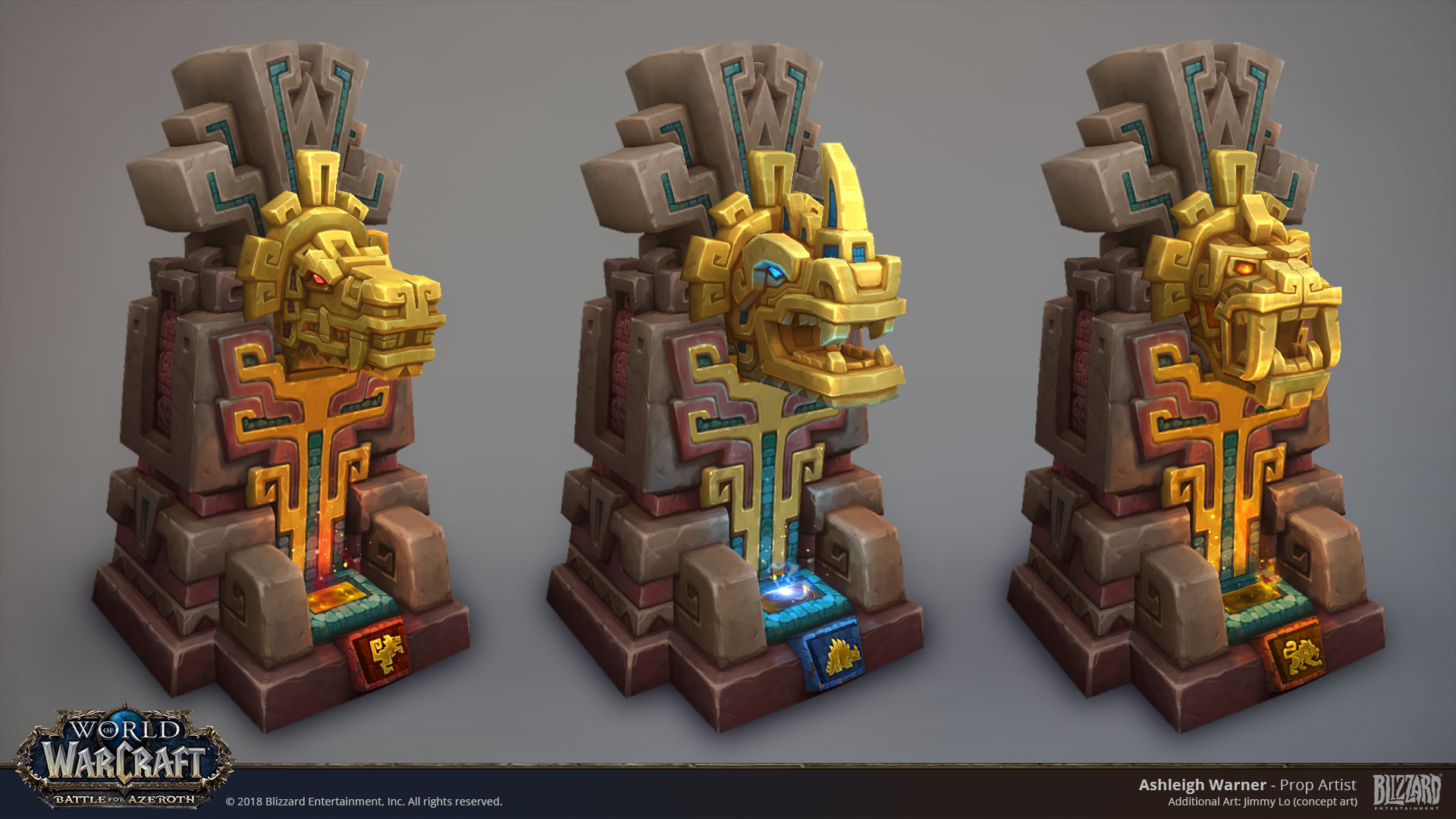 Ashleigh Warner - Zandalari Loa Statues - World of Warcraft: Battle for Azeroth