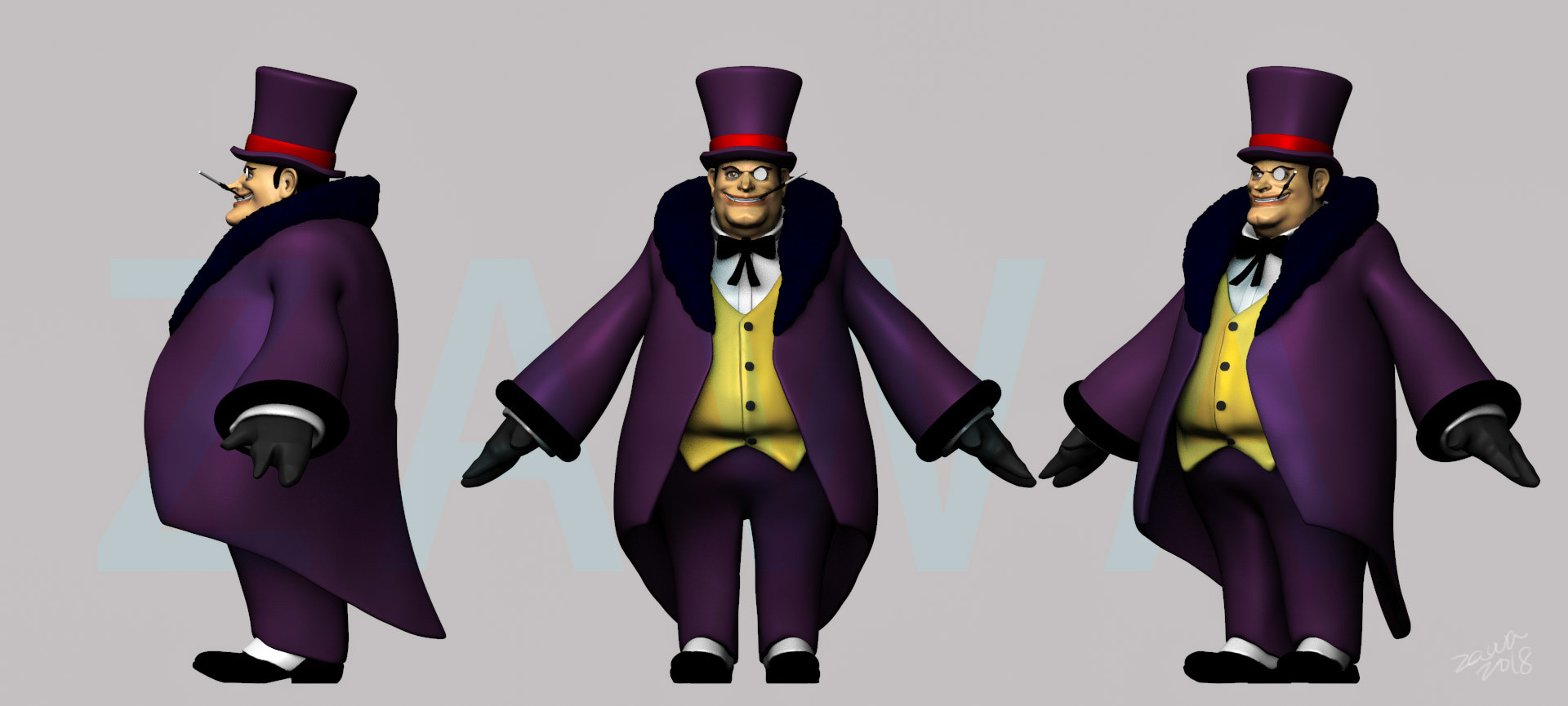 ArtStation - The Penguin（Cobblepot）WIP