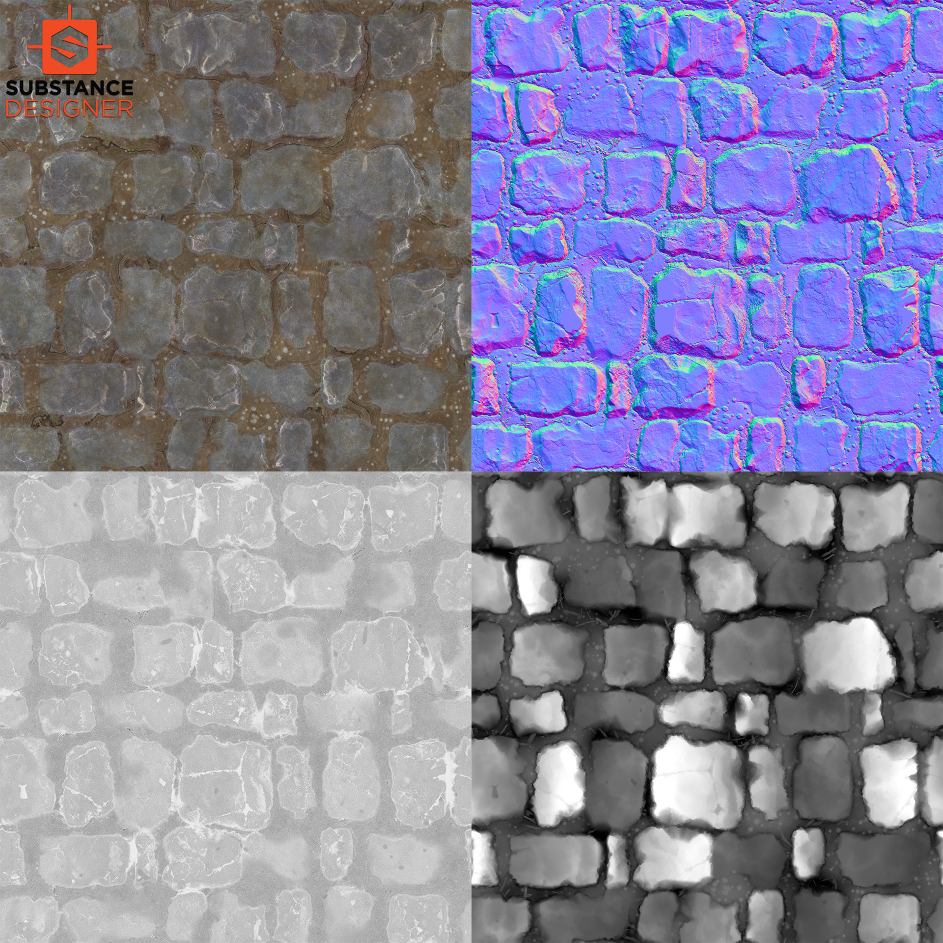 Michael Pearson - Cobblestones Material - Substance Designer