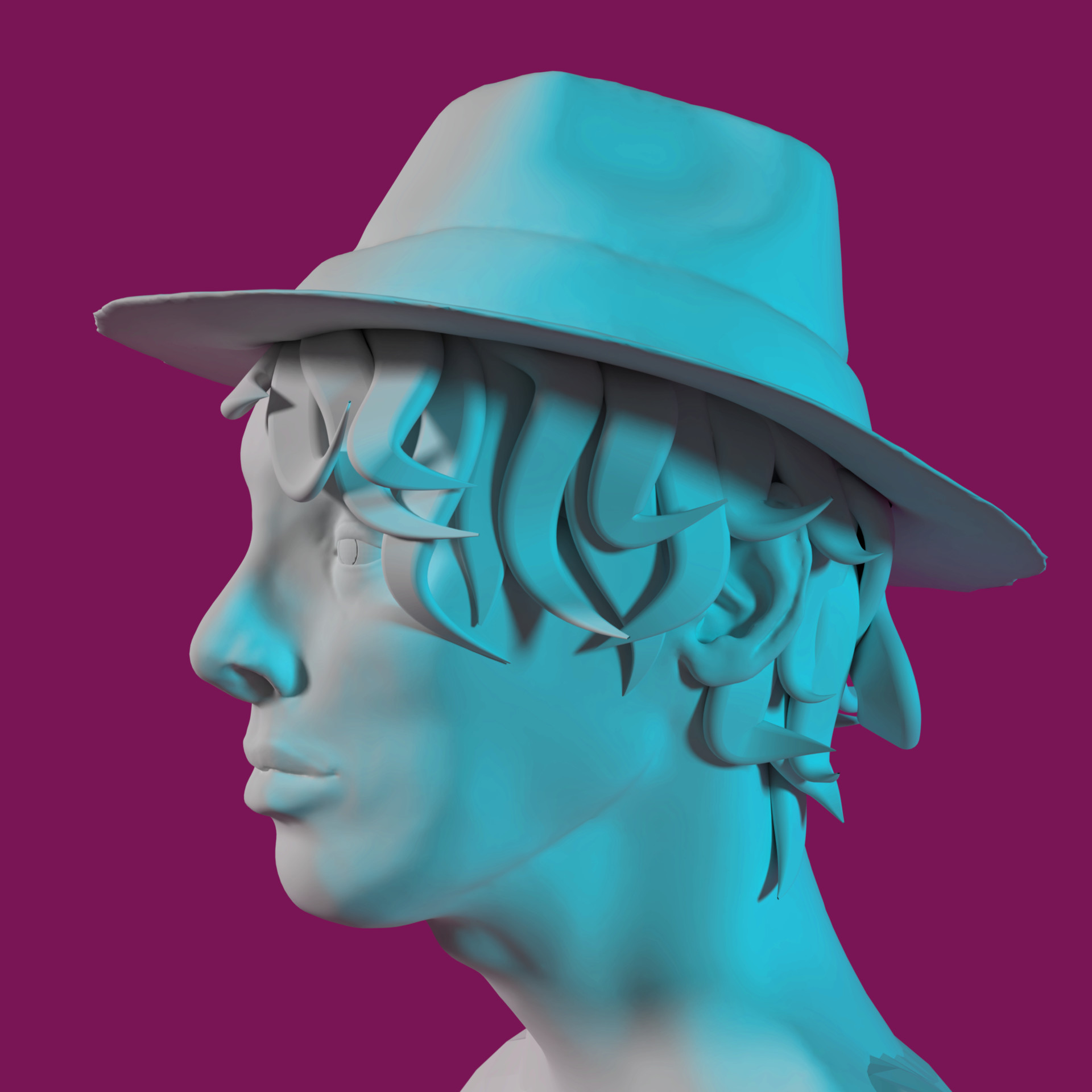 Kevin Rizo - Selfportrait - Blender Sculpting