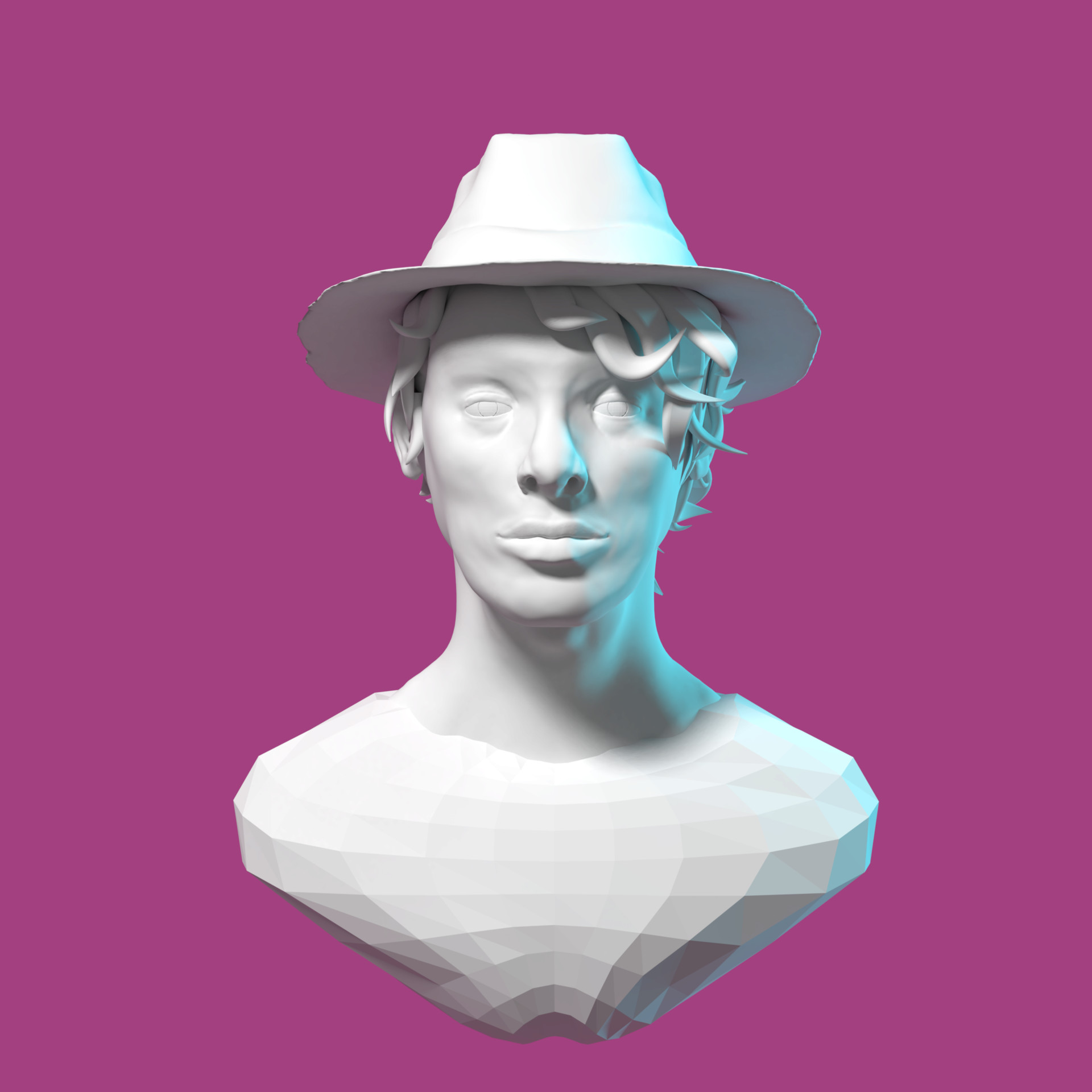 Kevin Rizo - Selfportrait - Blender Sculpting